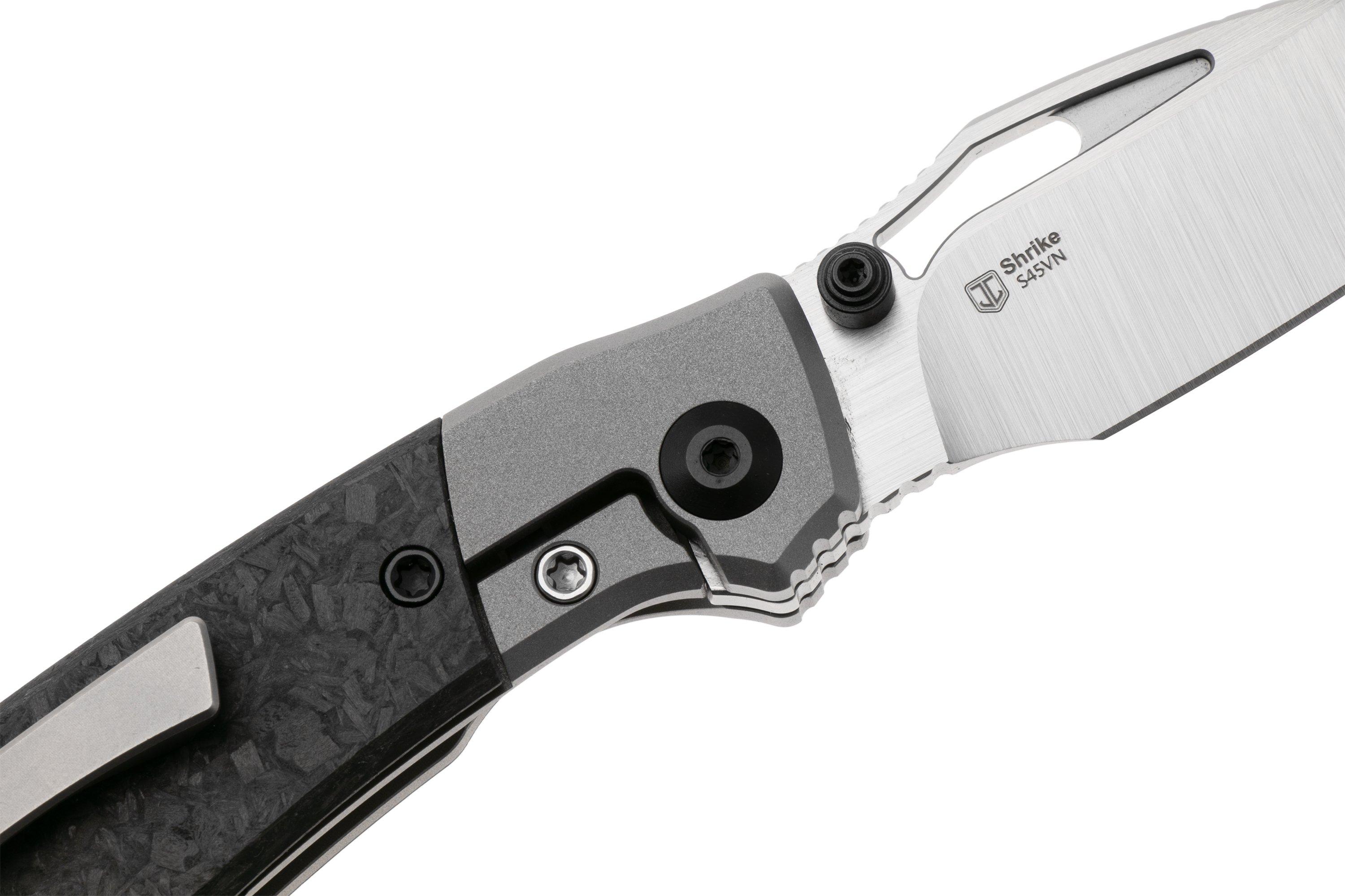 Kizer Shrike KI3746A1 Hand Brushed Satin S45VN, Gray Titanium ...
