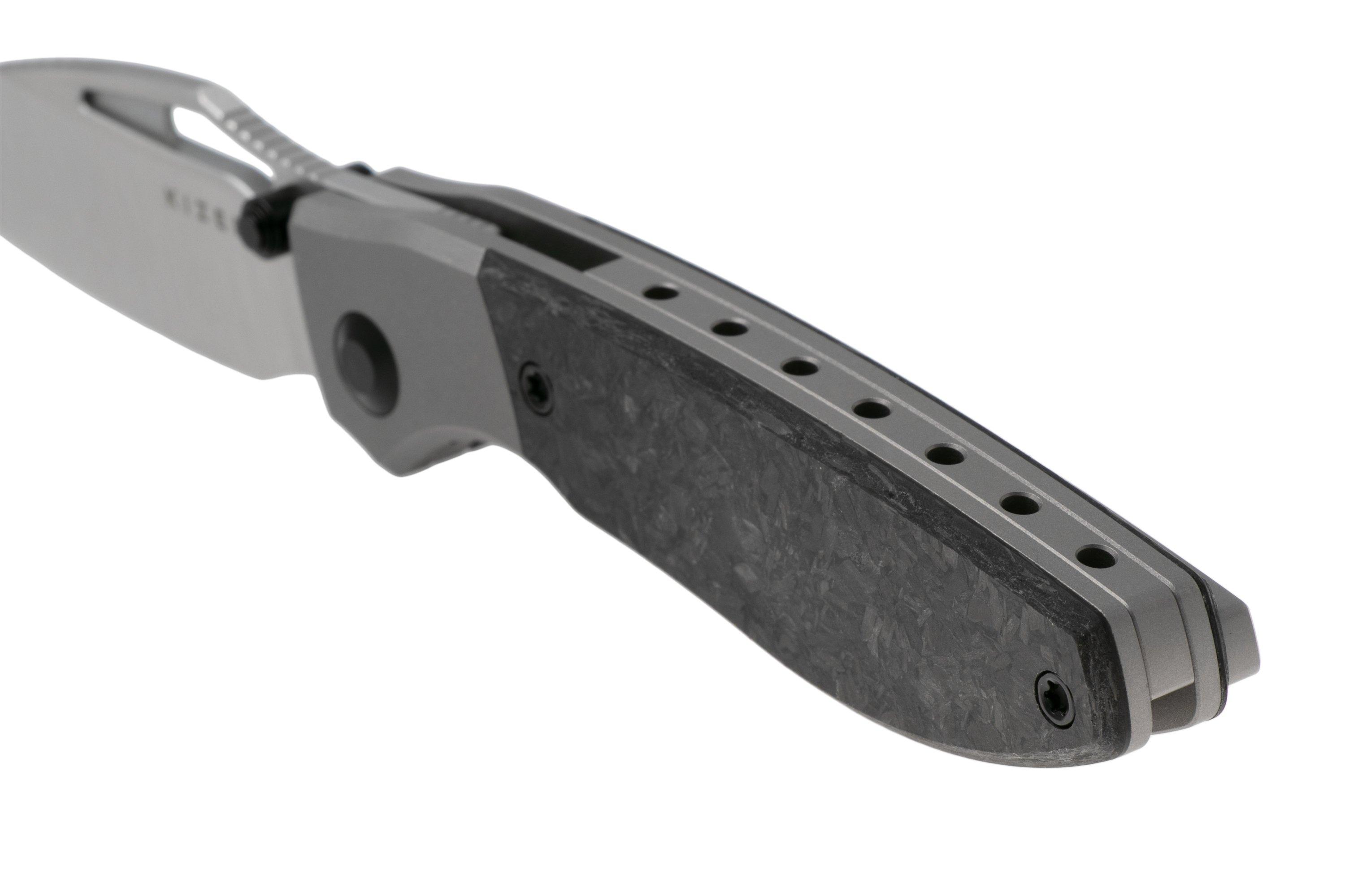 Kizer Shrike KI3746A1 Hand Brushed Satin S45VN, Gray Titanium ...