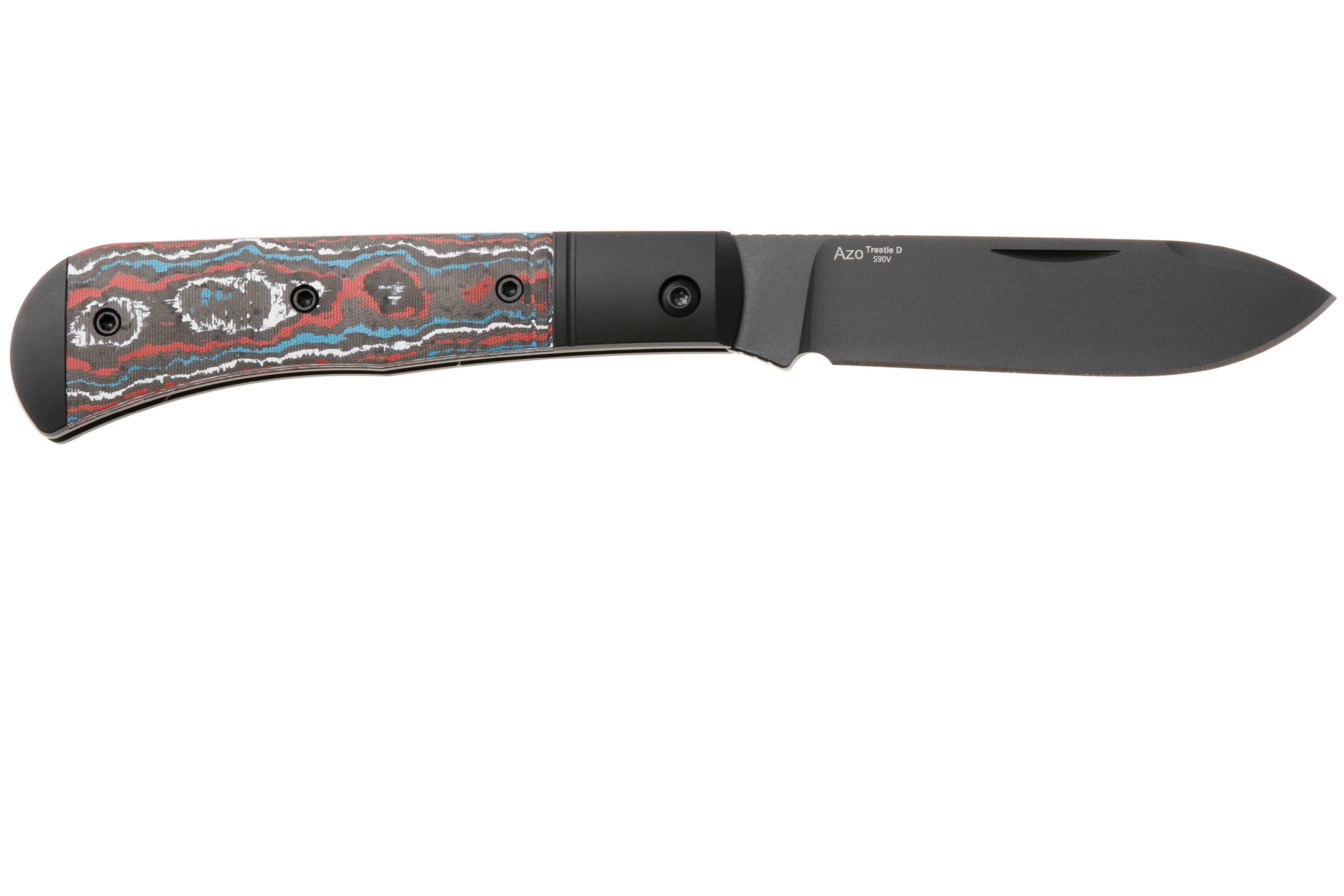 Kizer Trestle D Ki3760A1 Matt DLC Ultra S90V, Black Aluminum & 'Snow ...