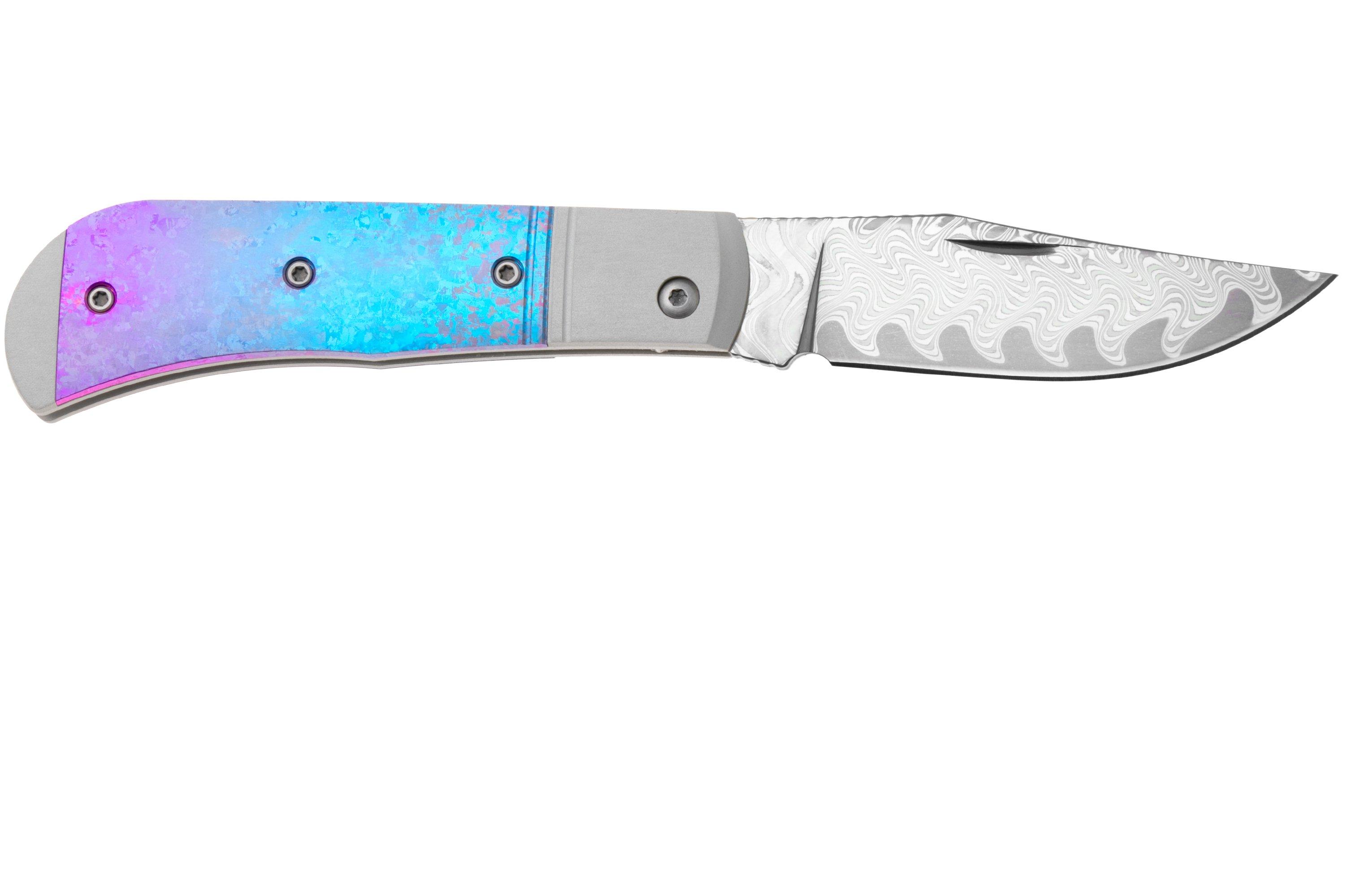Kizer Trestle KI3761A4 Acid Washed Feather Damascus, Aluminum With ...