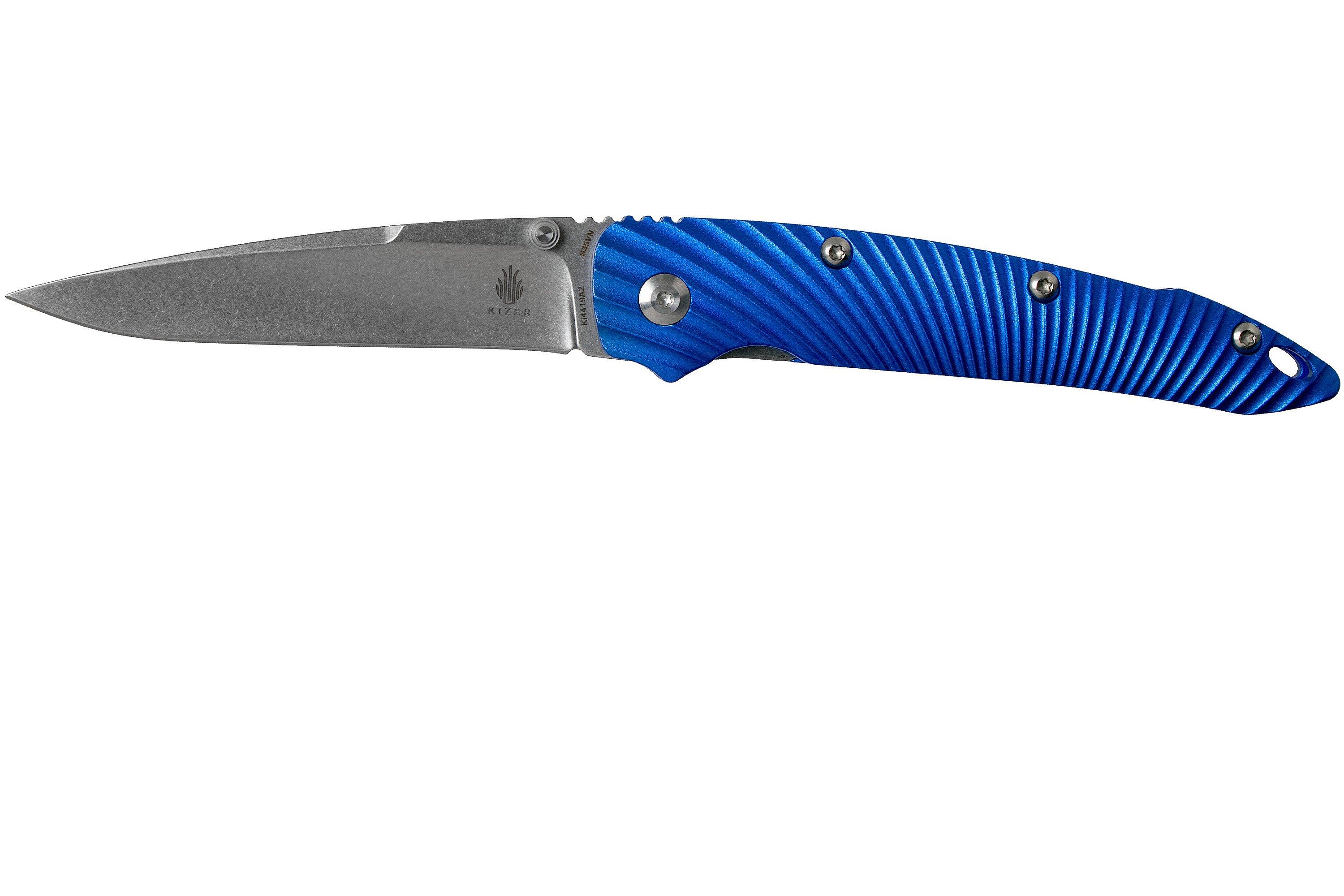 Kizer Sliver Ki4419A2 sunburst blue pocket knife | Advantageously ...