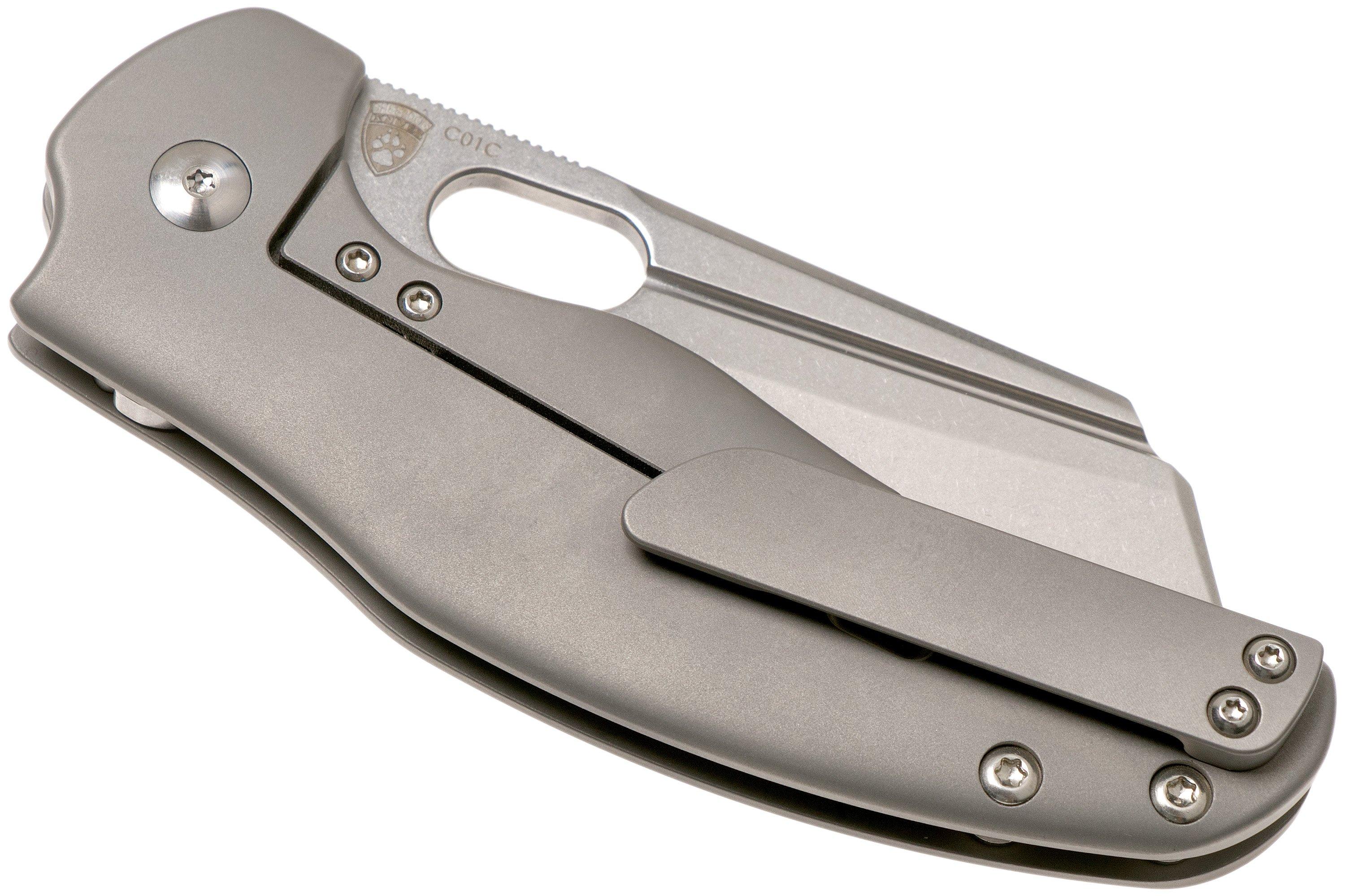 Kizer C01C KI4488A4, S35VN, titanium, pocket knife, Sheepdog design ...