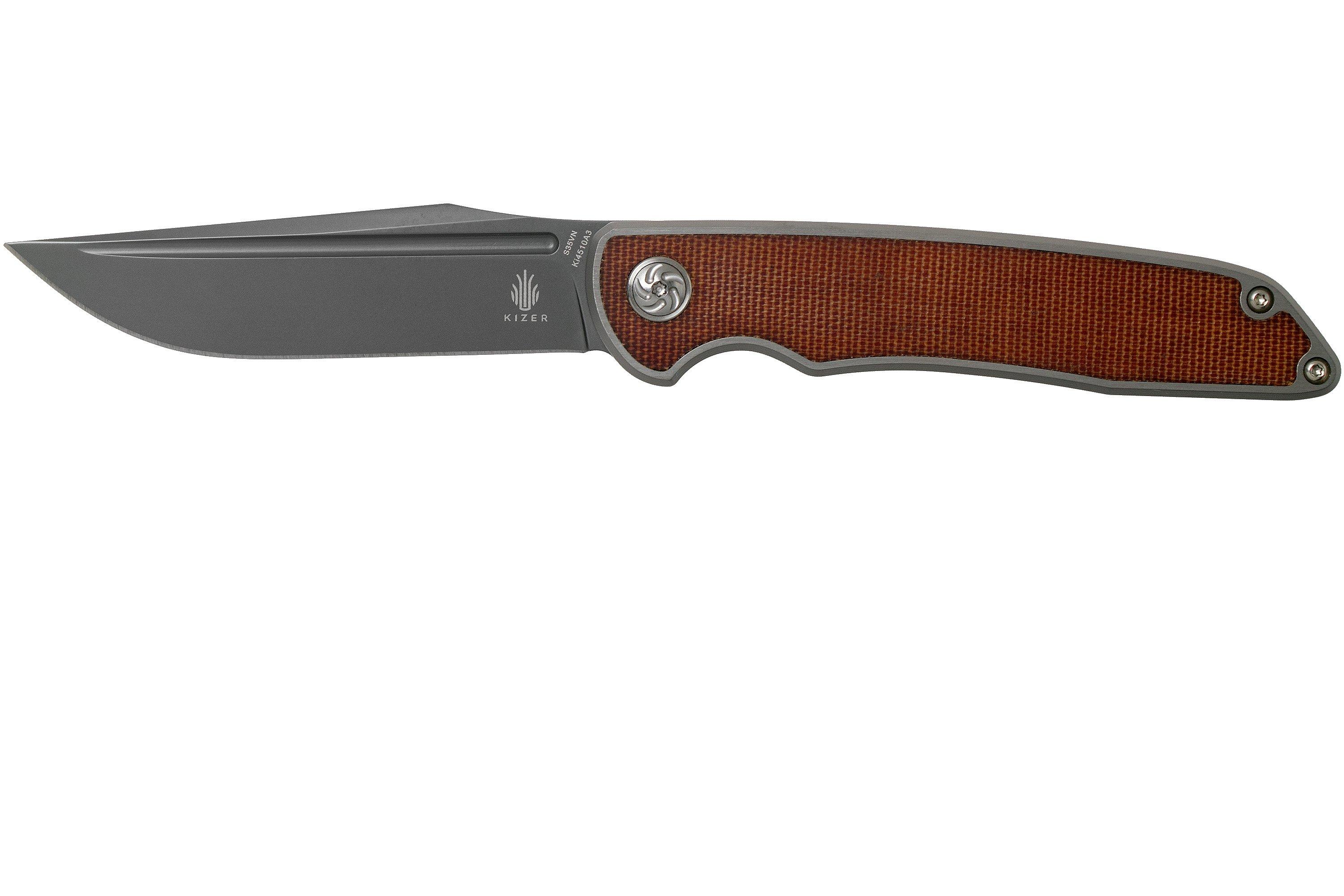 Kizer Matanzas Ki4510A3 Micarta zakmes, Nick Swan design | Voordelig ...