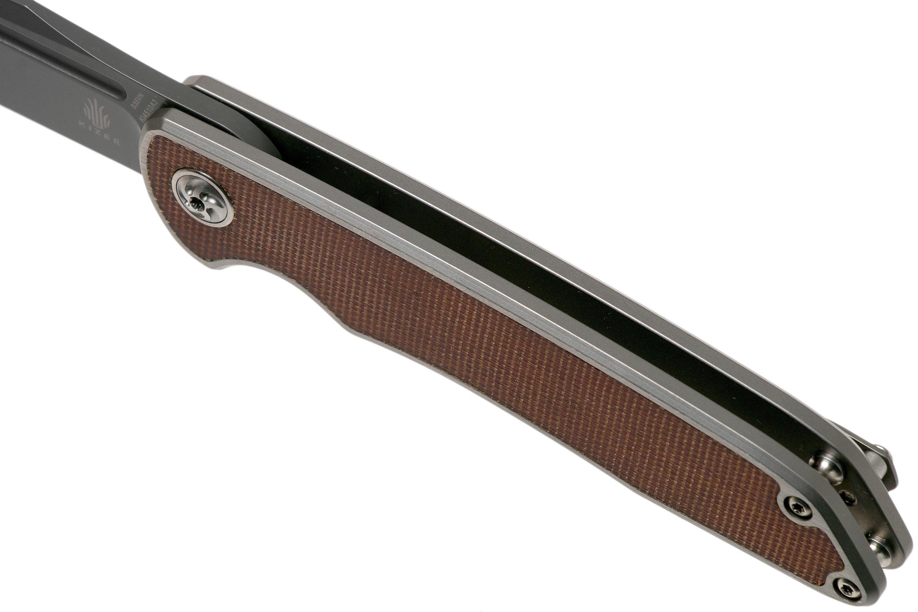 Kizer Matanzas Ki4510A3 Micarta zakmes, Nick Swan design | Voordelig ...