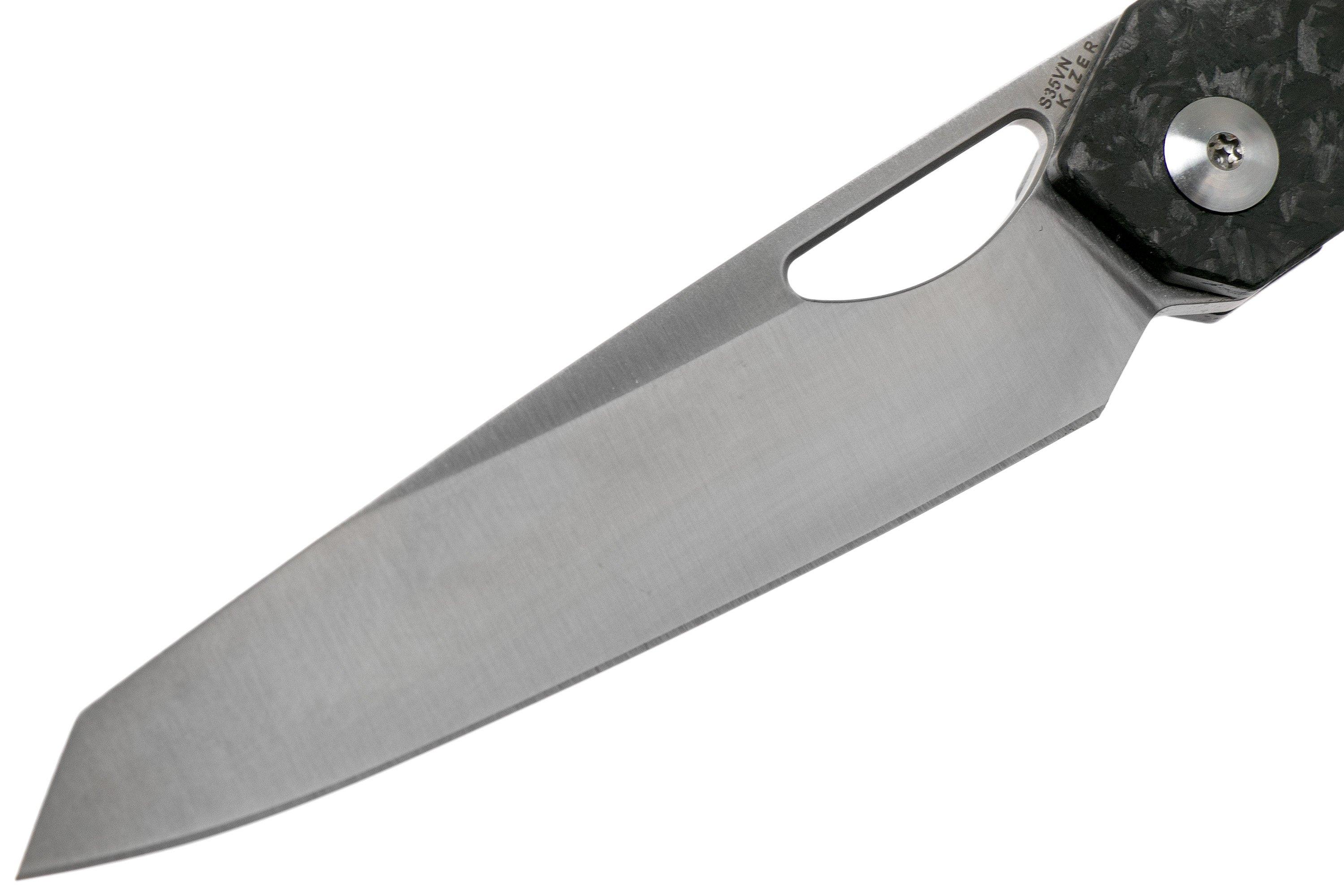 Kizer Genie Ki4545A2 Marbled Carbon fibre pocket knife, Gage design ...