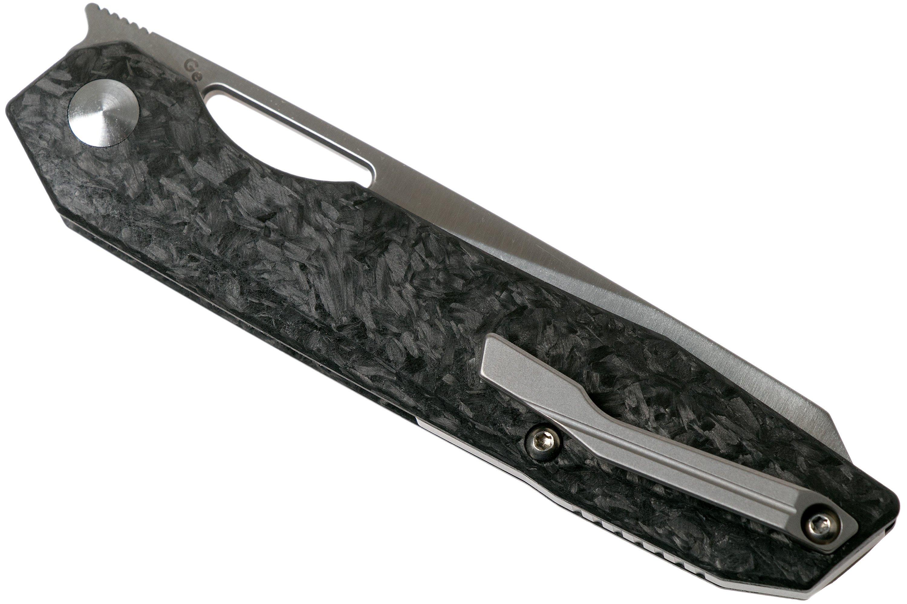 Kizer Genie Ki4545A2 Marbled Carbon fibre pocket knife, Gage design ...
