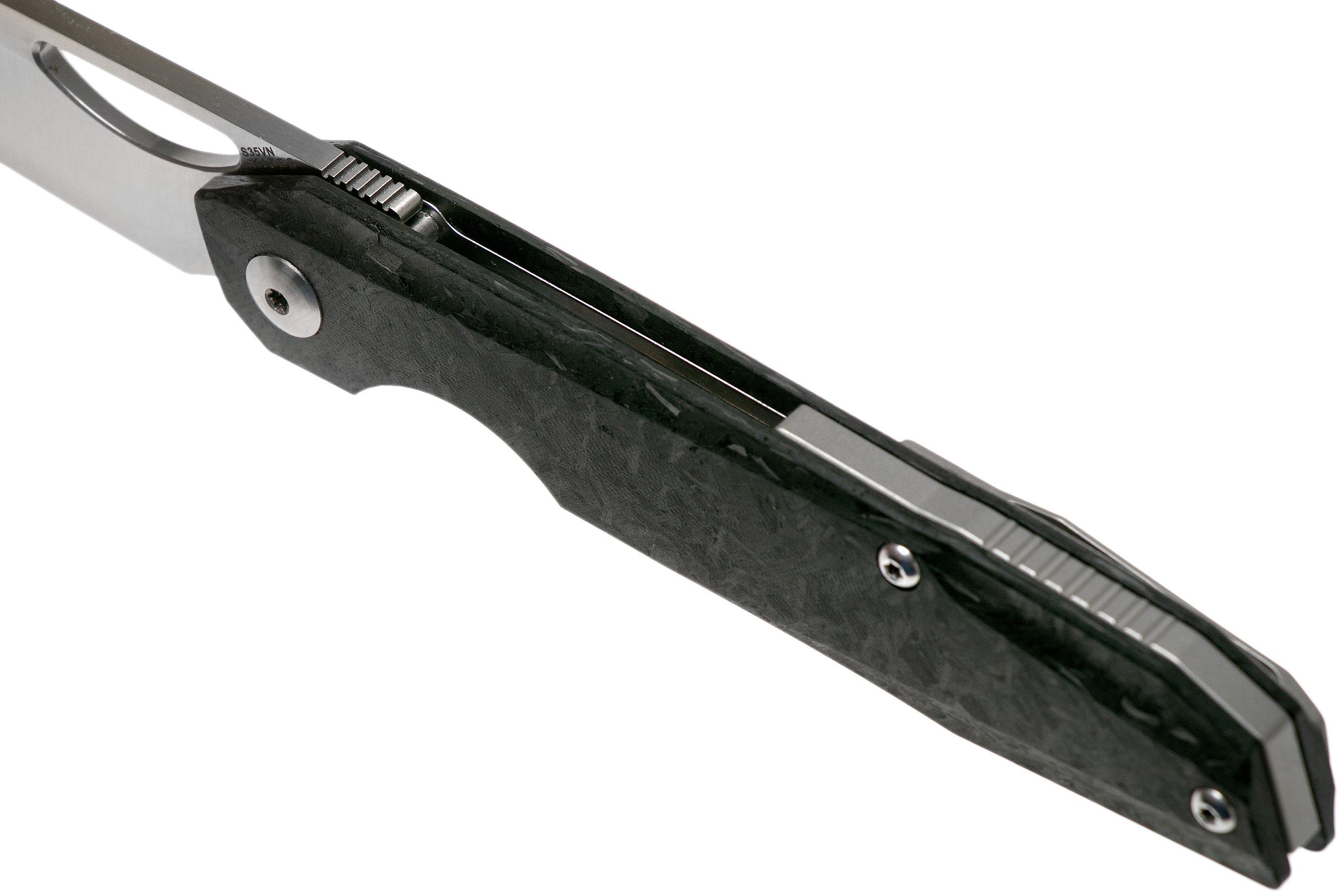 Kizer Genie Ki4545A2 Marbled Carbon fibre pocket knife, Gage design ...