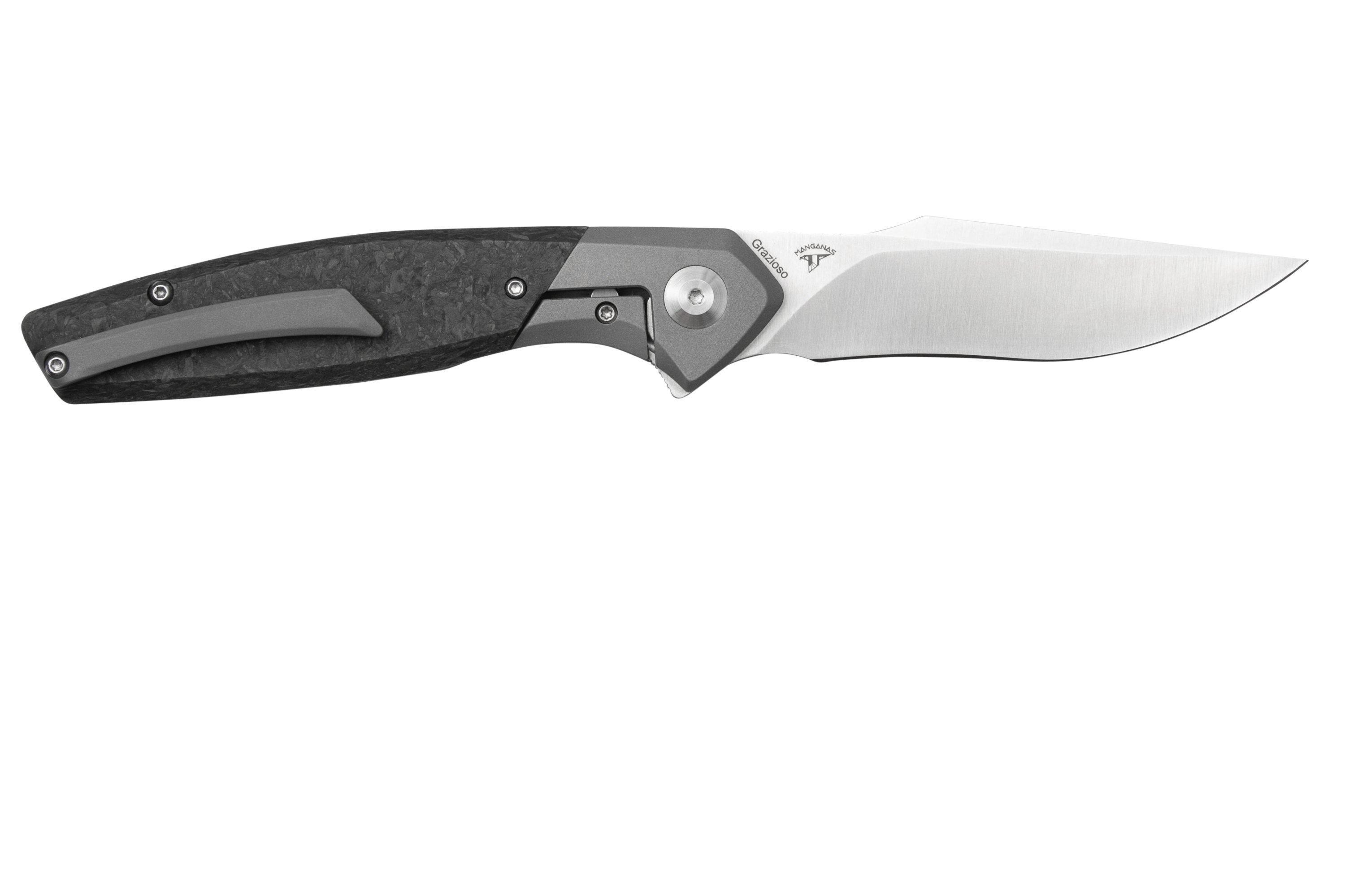 Kizer Grazioso Ki4572A1, 20CV, Black Titanium Carbon Fibre pocket knife ...