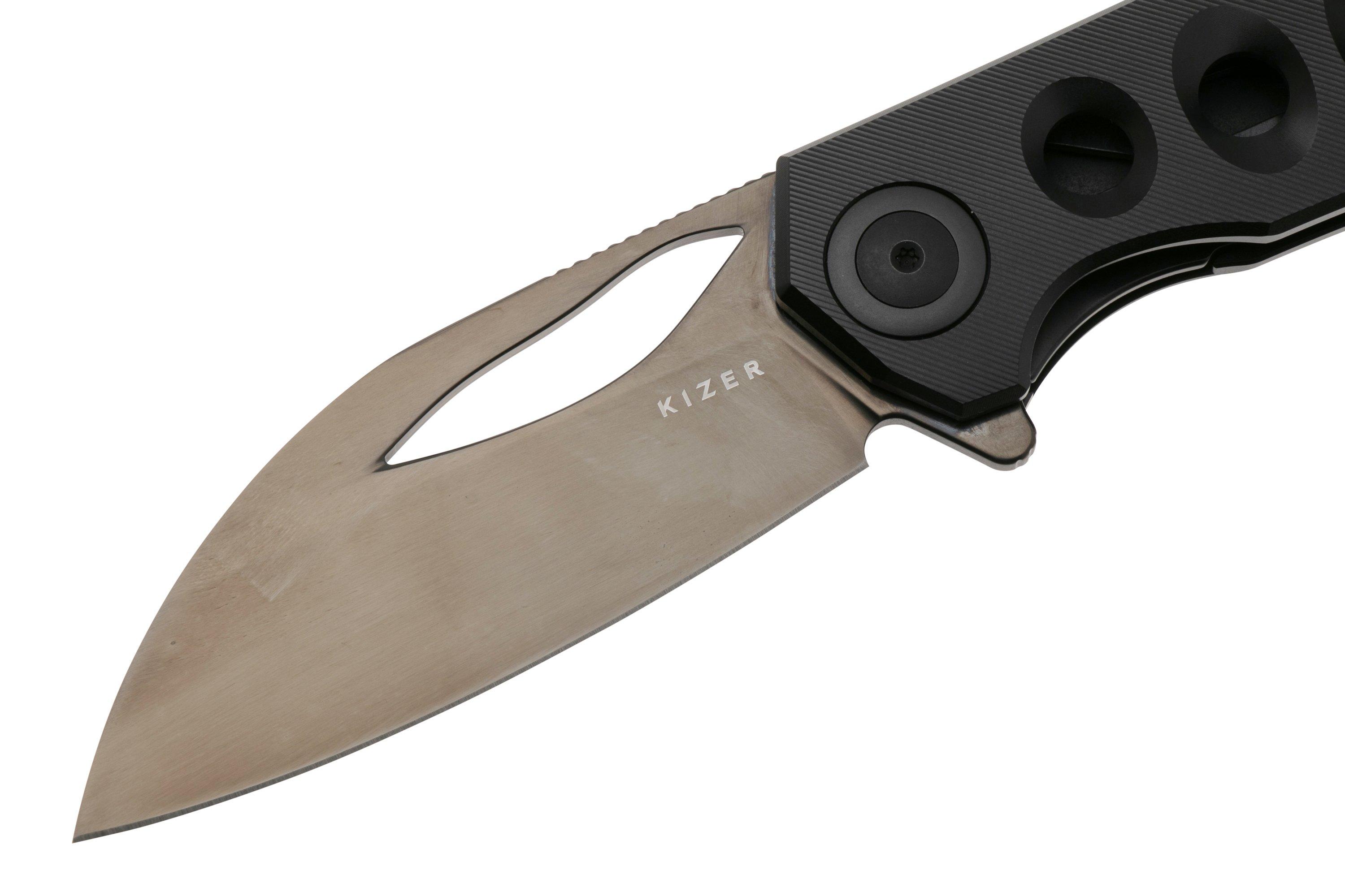 Kizer Hawk Ki4683A1, Black Polished M390, Titanium zakmes, Carlos ...