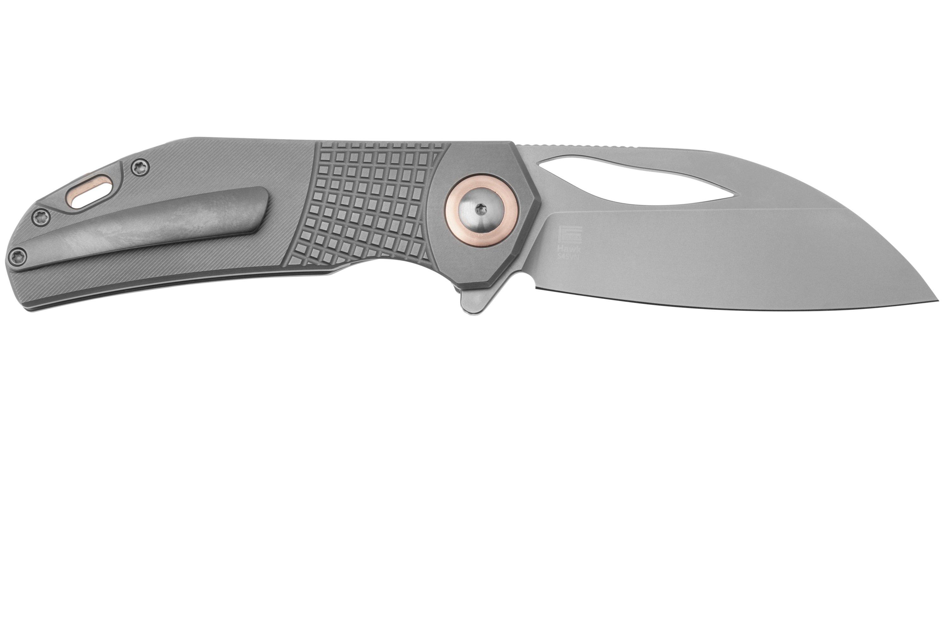 Kizer Hawk Ki4683A2, Stonewashed S45VN, Titanium pocket knife, Carlos ...