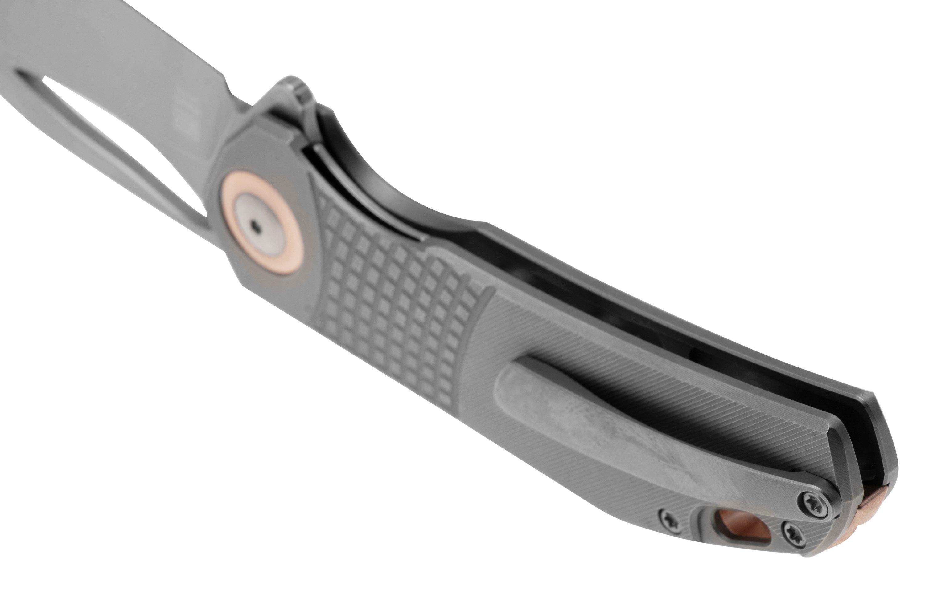 Kizer Hawk Ki4683A2, Stonewashed S45VN, Titanium pocket knife, Carlos ...