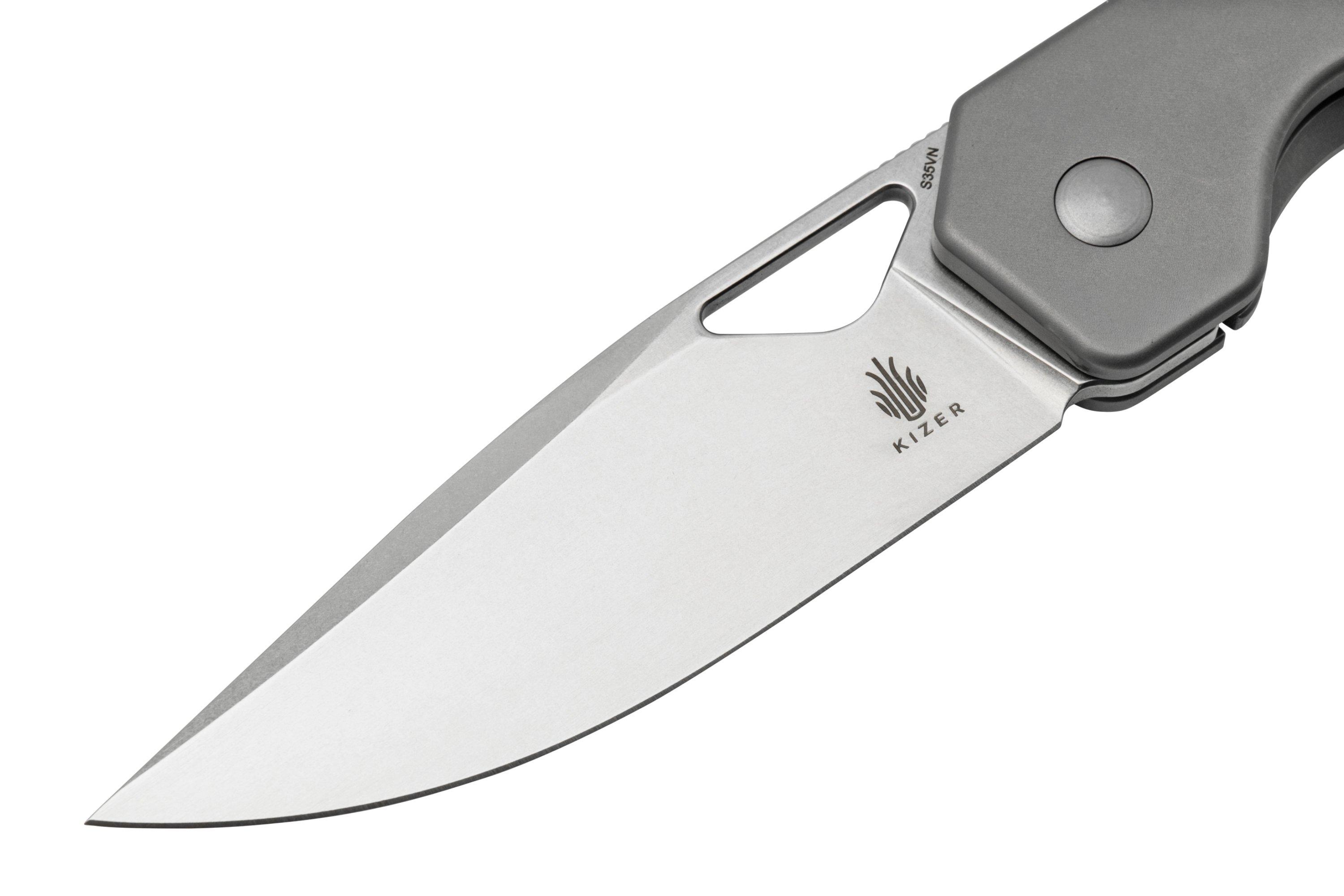 Kizer Militaw Ki3634A1, S35VN, Titanium Micarta, pocket knife, Jonathan ...