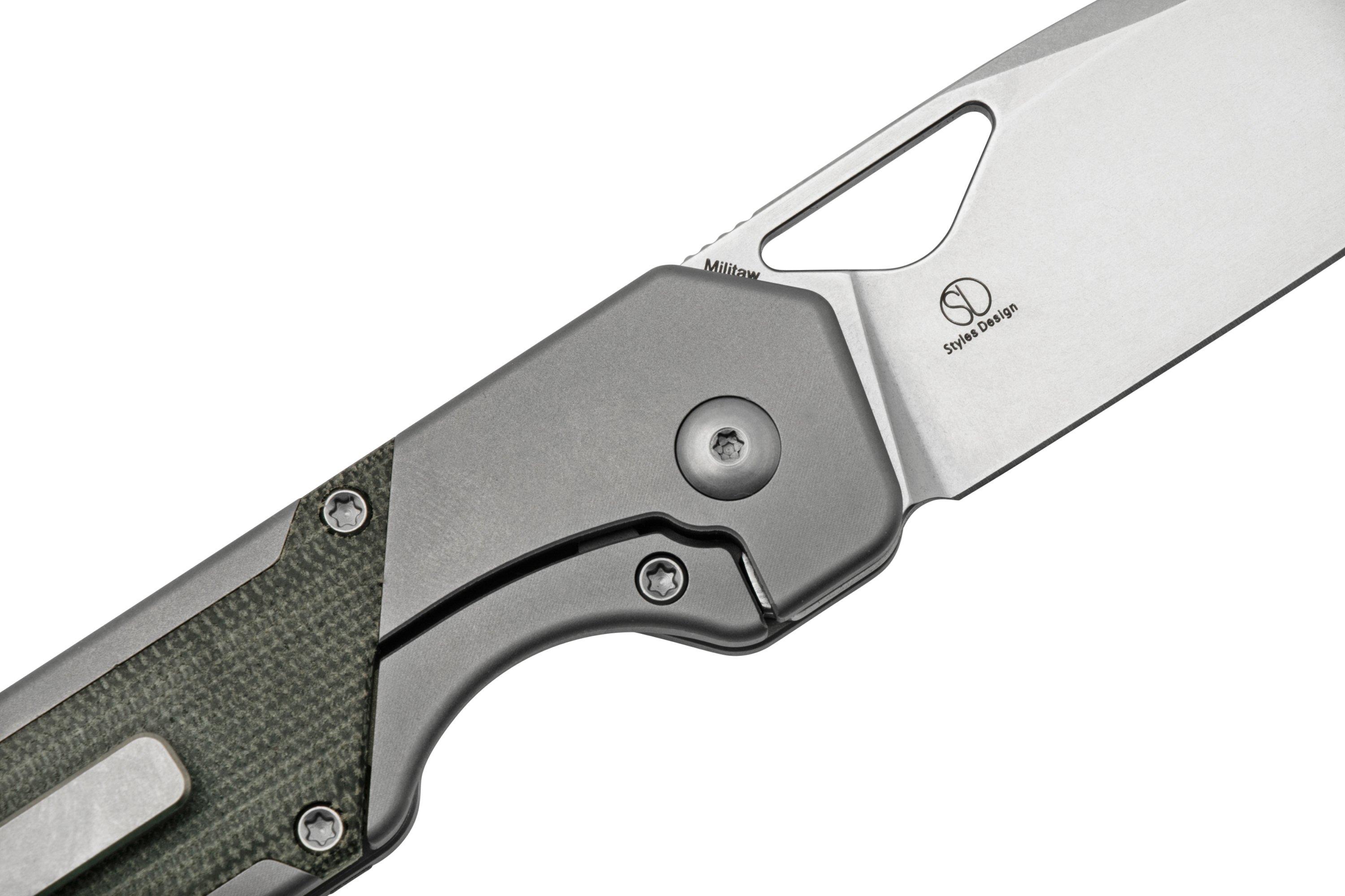 Kizer Militaw Ki3634A1, S35VN, Titanium Micarta, pocket knife, Jonathan ...