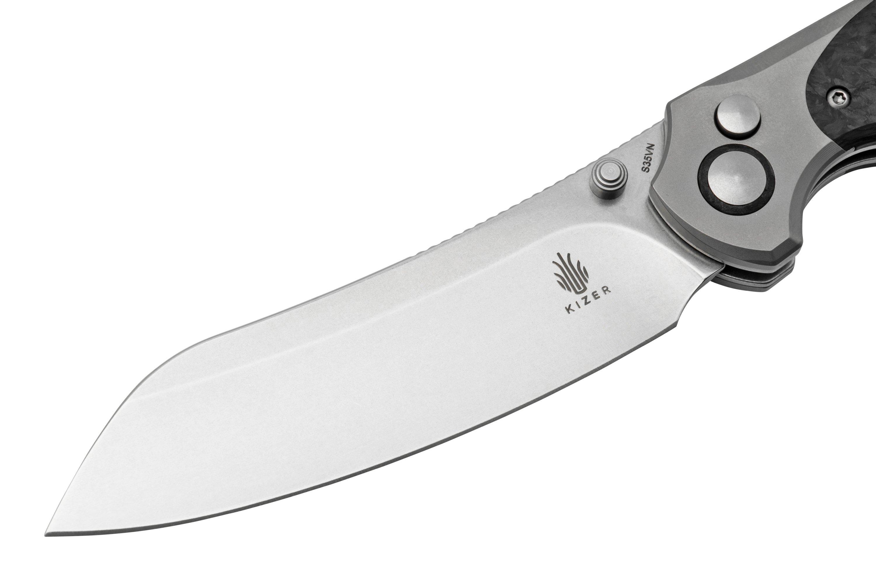 Nóż składany Kizer Clairvoyant 4626A1, S35VN Titanium Carbon Fiber ...