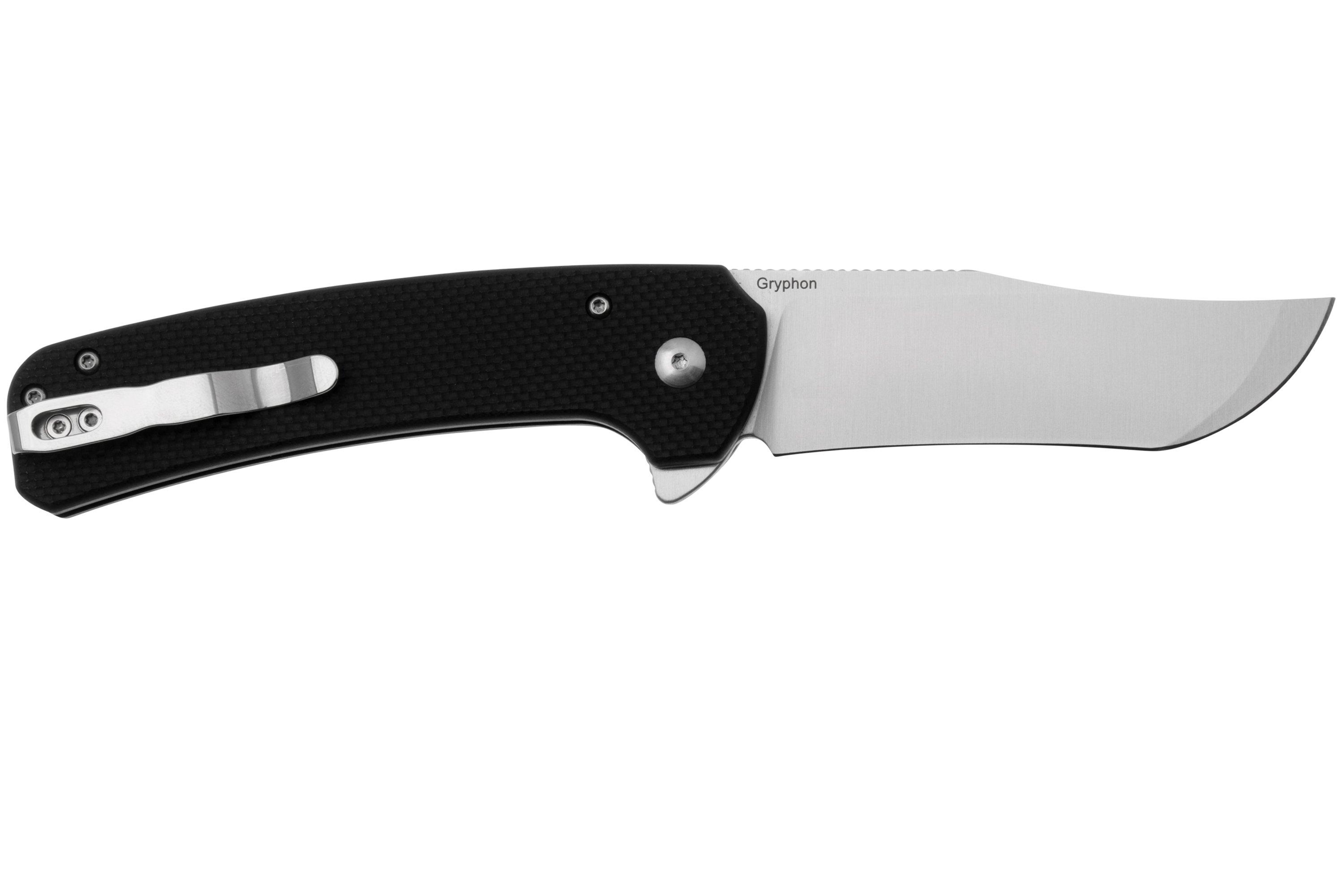 Kizer Gryphon L4010A1 Button Lock, Black G10, pocket knife, Azo design ...