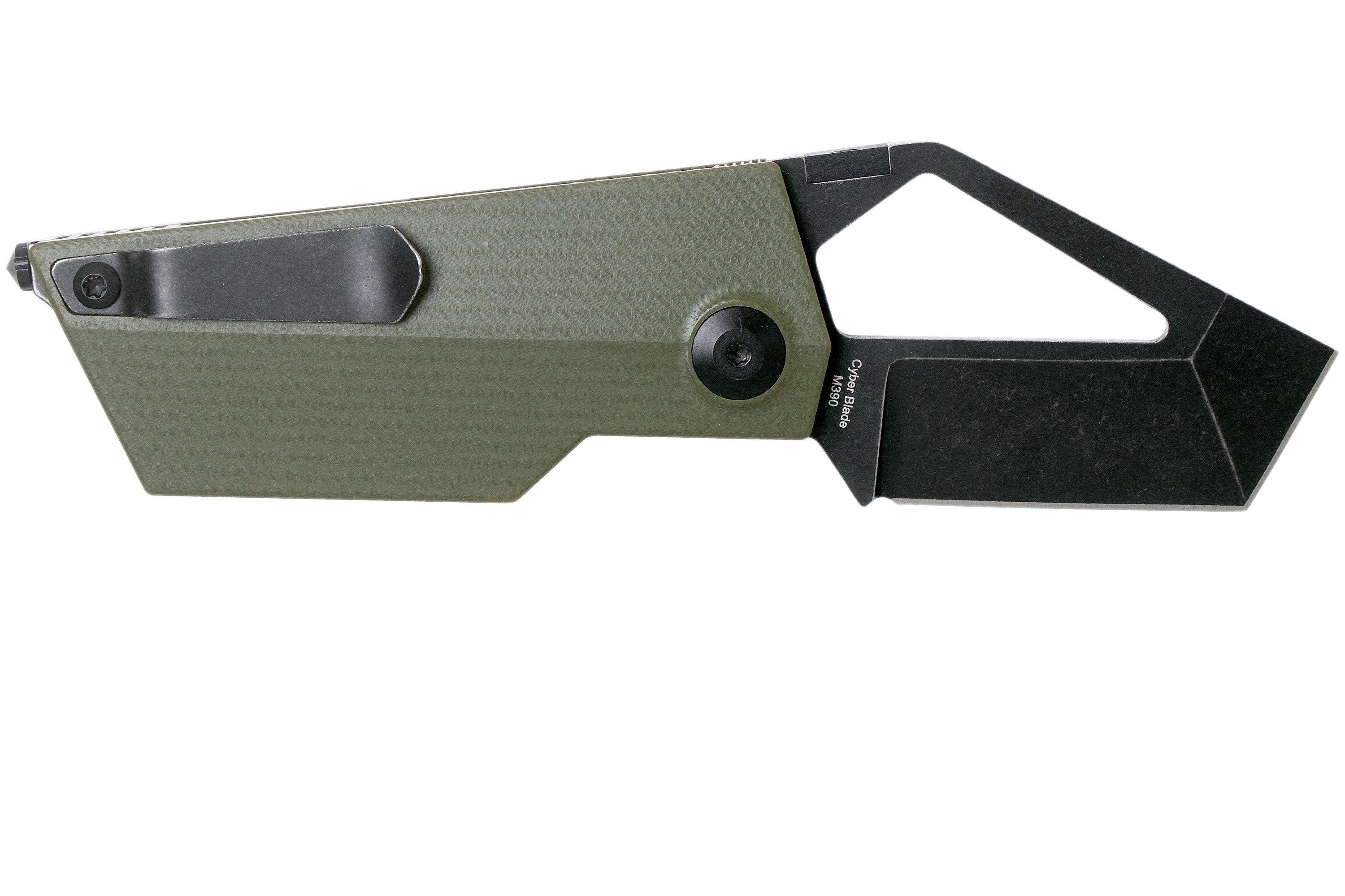 Kizer Vanguard CyberBlade Green G10 V2563A1 pocket knife, Yue design ...