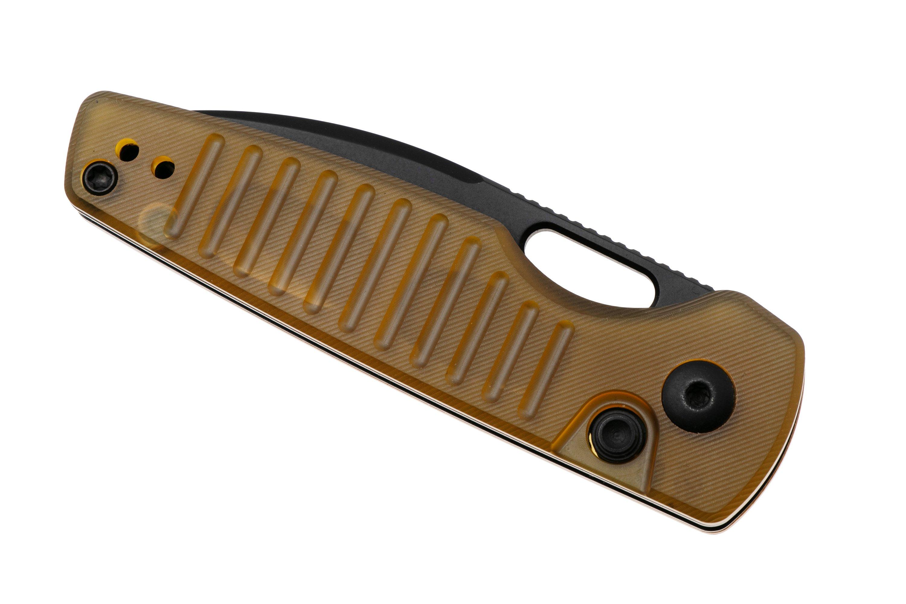 Kizer Parakeet V2706A1 Black PVD Nitro-V, Yellow PEI, pocket knife ...