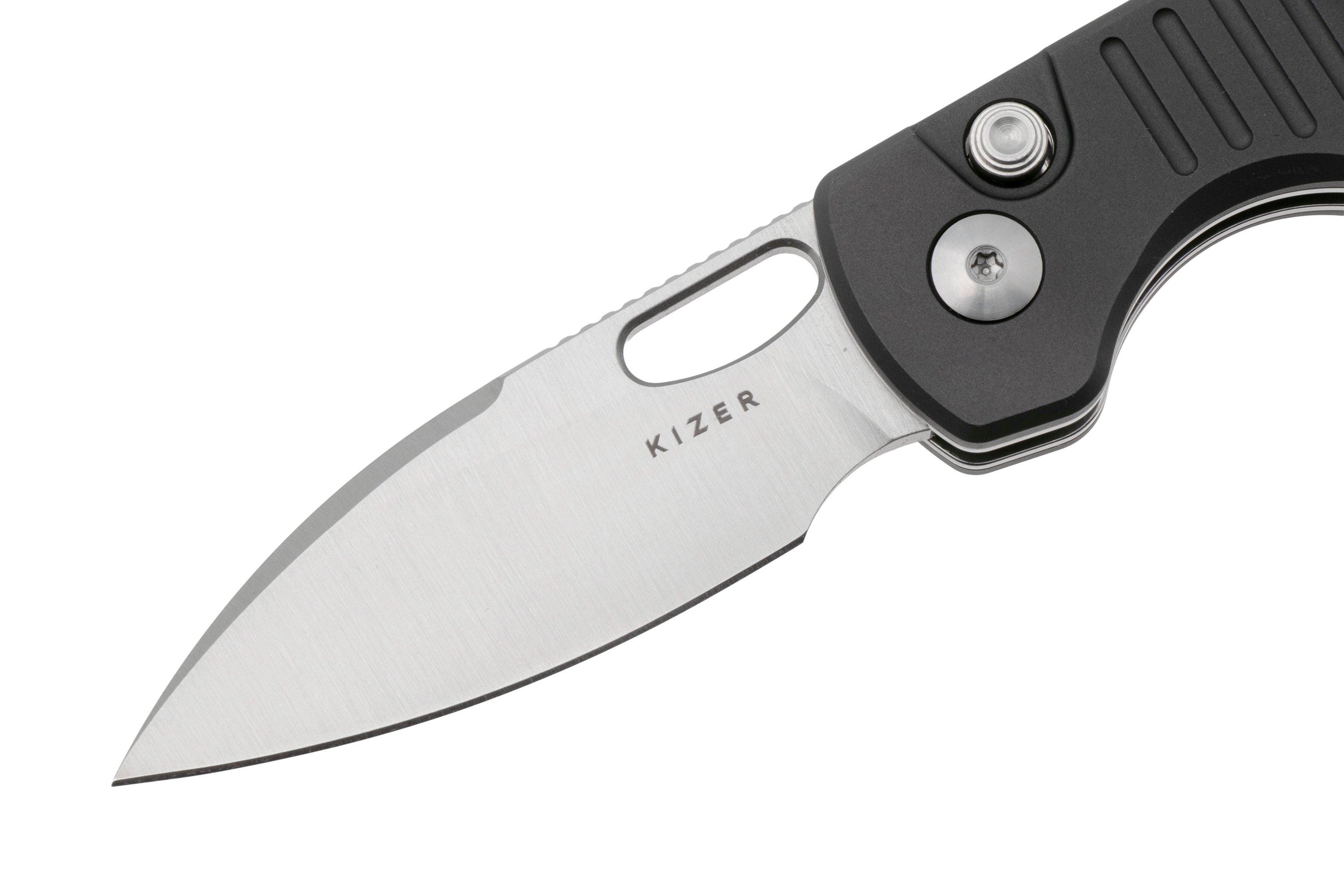 Kizer Parakeet V2706A4 Satin Nitro-V, Gray Aluminum, pocket knife ...