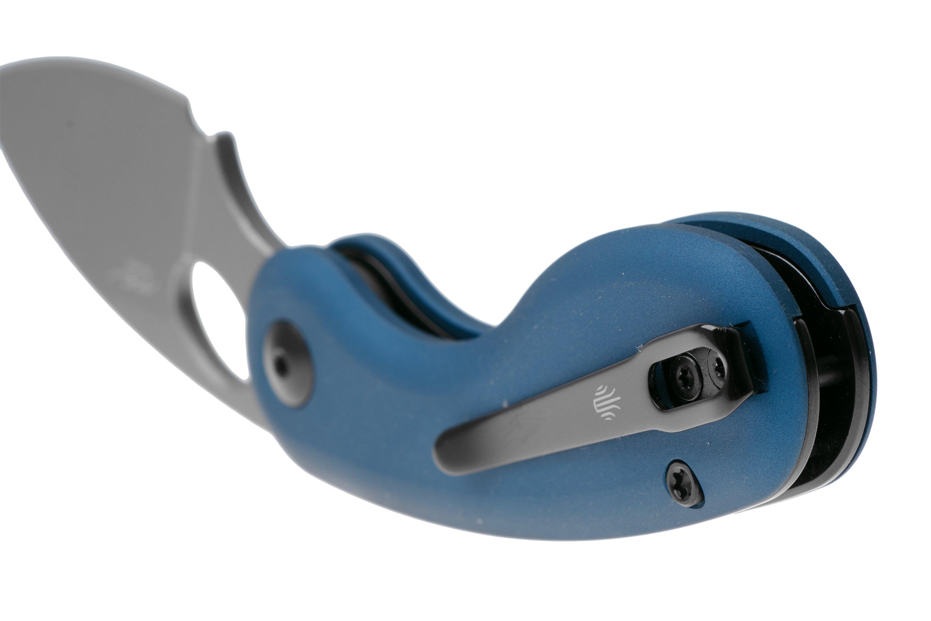 Kizer Microbe V2742A1 Gray Stonewashed, Blue Aluminum, coltello da ...