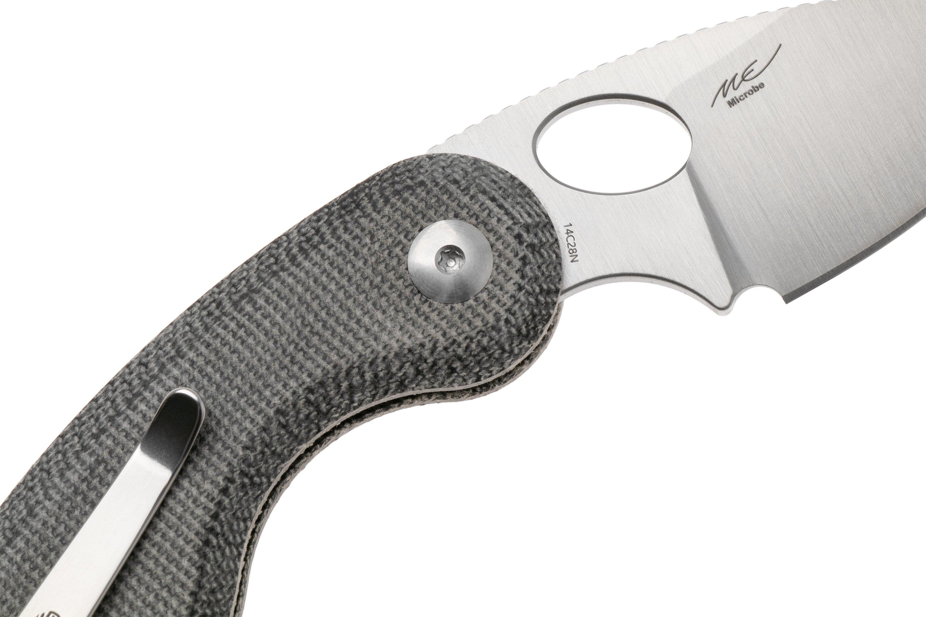 Kizer Microbe V2742A2 Satin, Norplex UltreX Micarta, pocket knife ...
