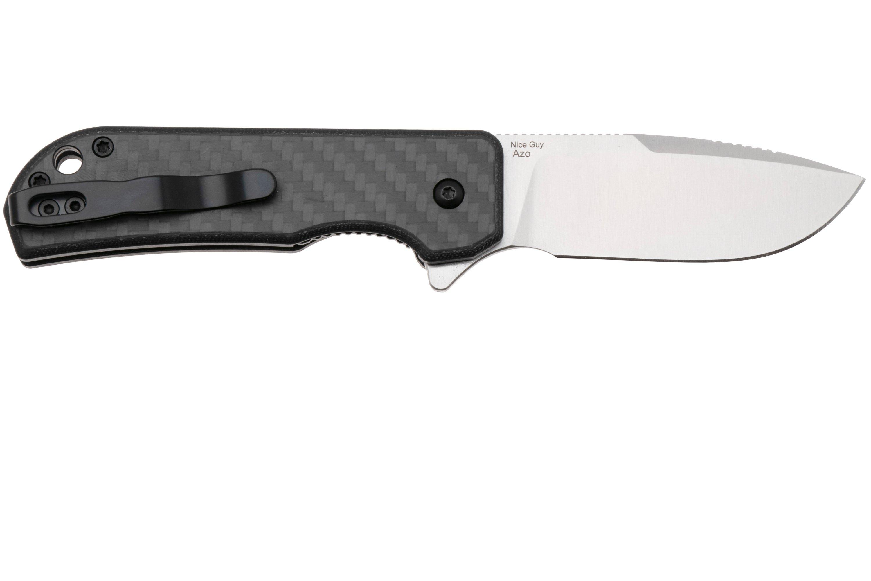 Kizer Vanguard Nice Guy V3011C1 Satin 154CM, Black Carbon, pocket knife ...