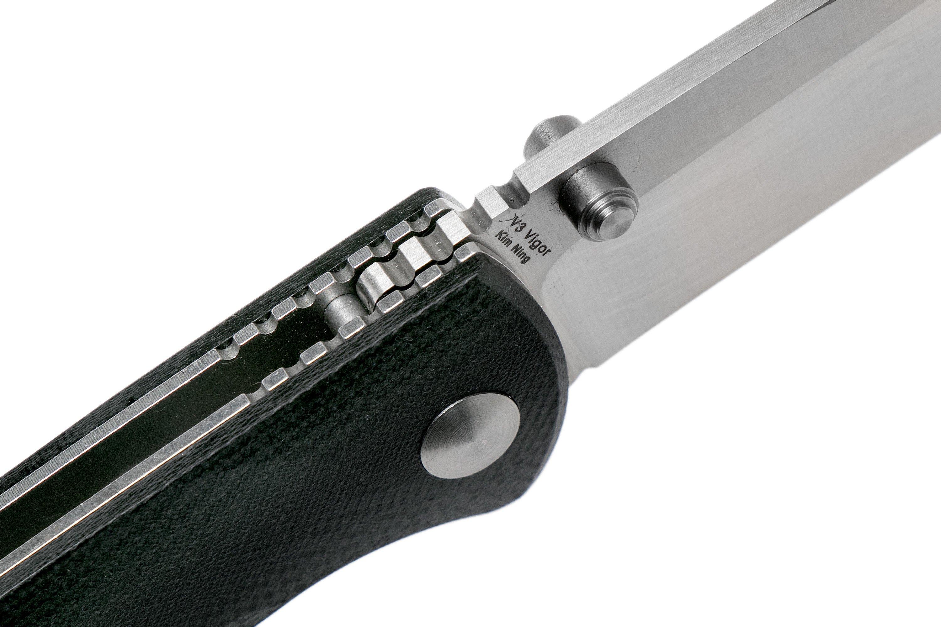 Kizer Vanguard V3 Vigor V3403N1 black pocket knife | Advantageously ...