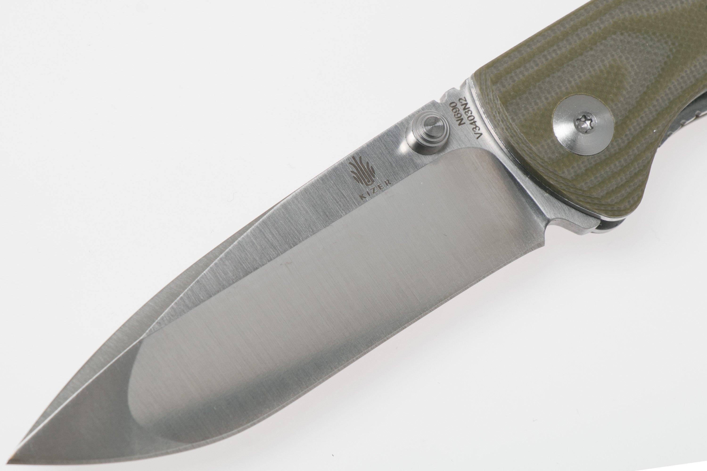 Kizer Vanguard V3 Vigor V3403N2 green pocket knife | Advantageously ...