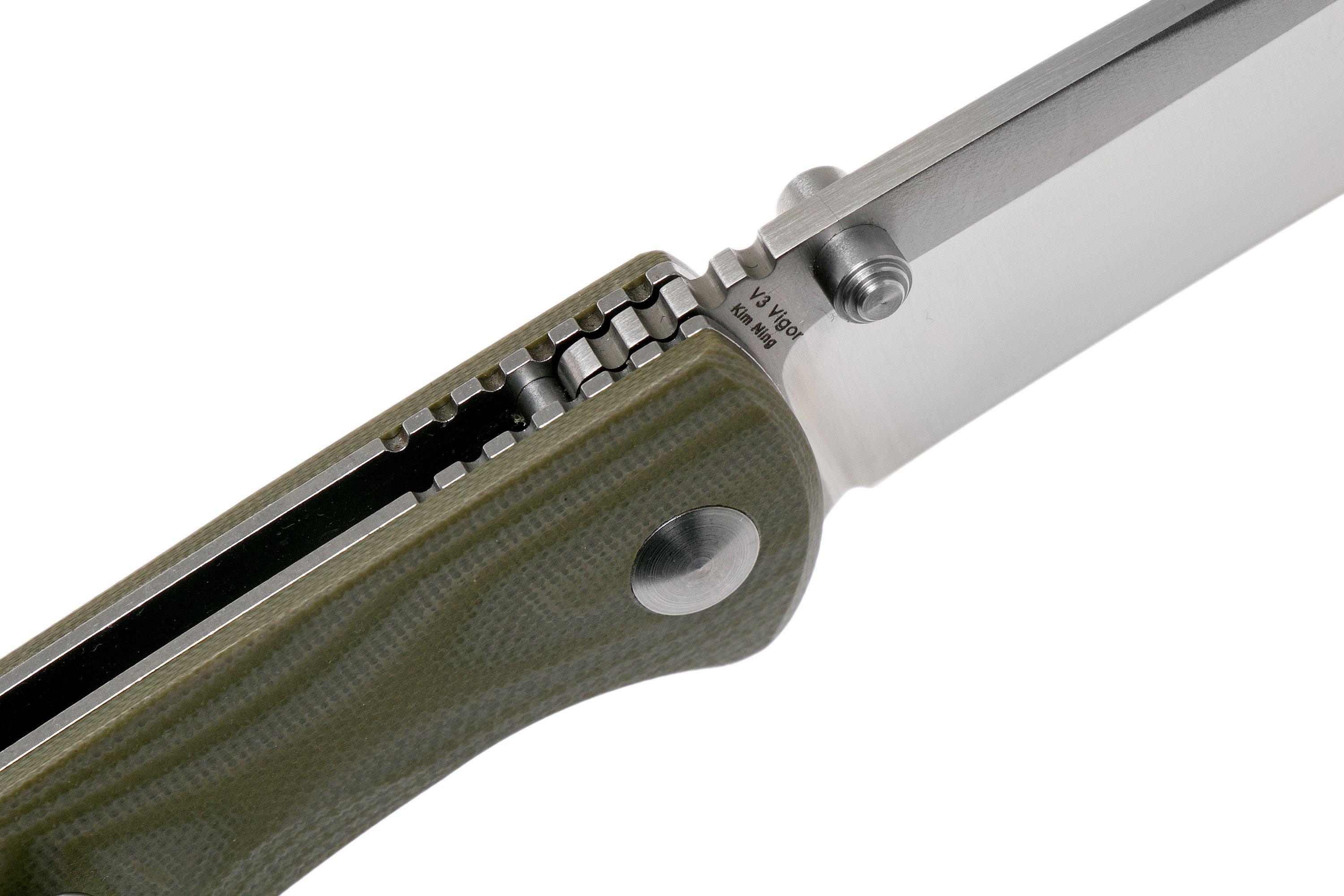 Kizer Vanguard V3 Vigor V3403N2 green pocket knife | Advantageously ...