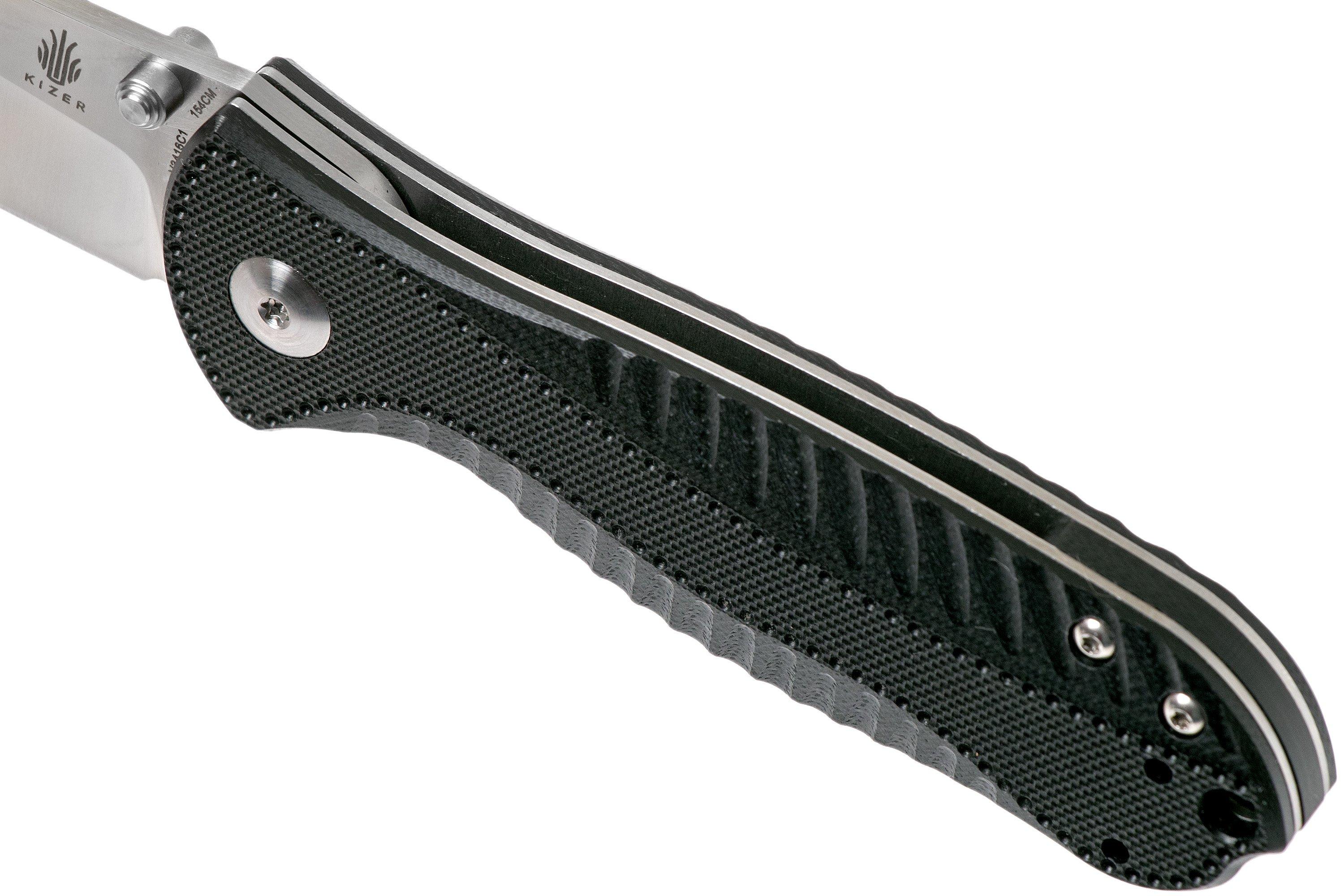 Kizer Vanguard Hunter Small V3416C1 black pocket knife | Advantageously ...
