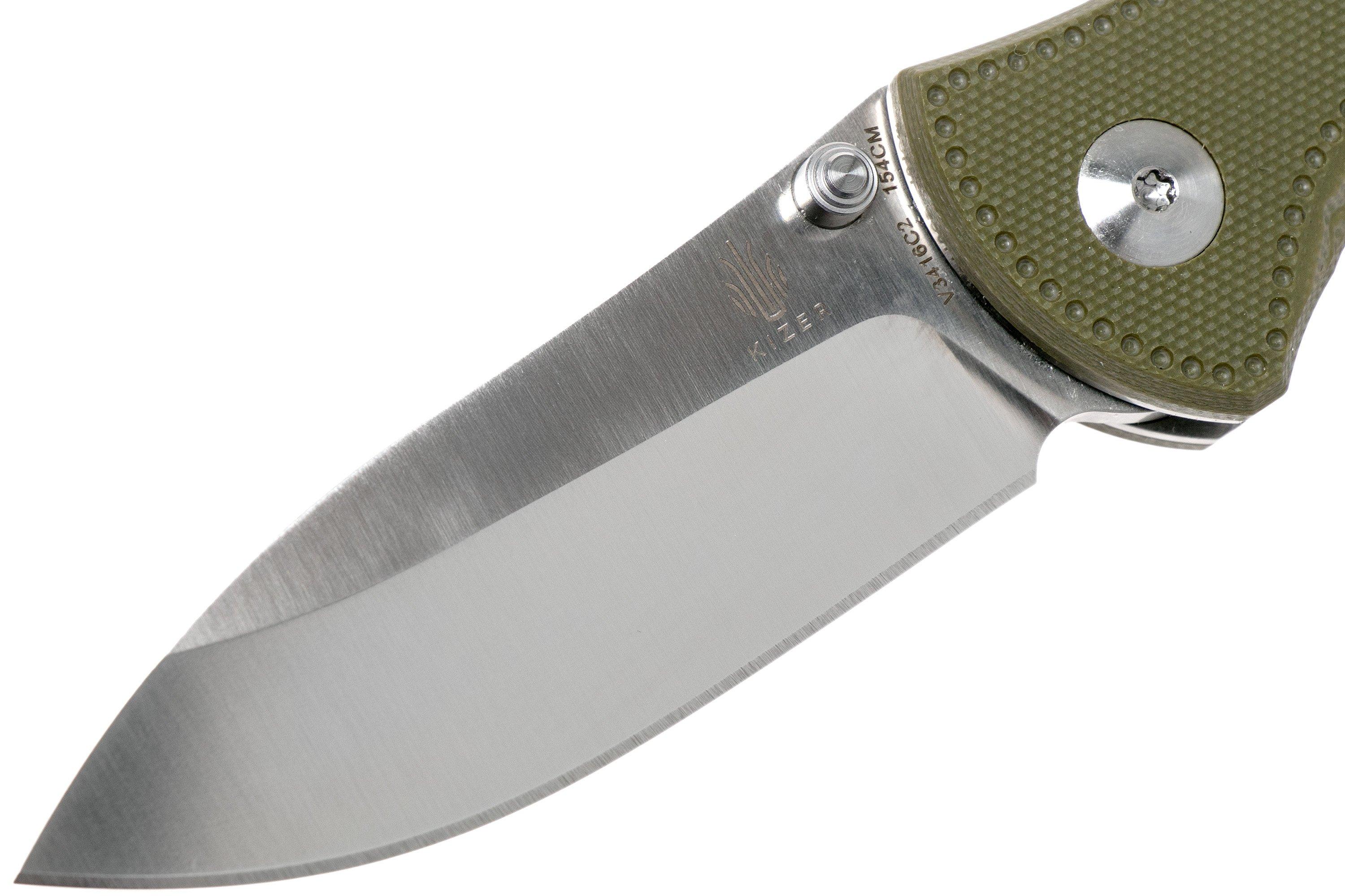 Kizer Vanguard Hunter Small V3416C2 green pocket knife | Advantageously ...