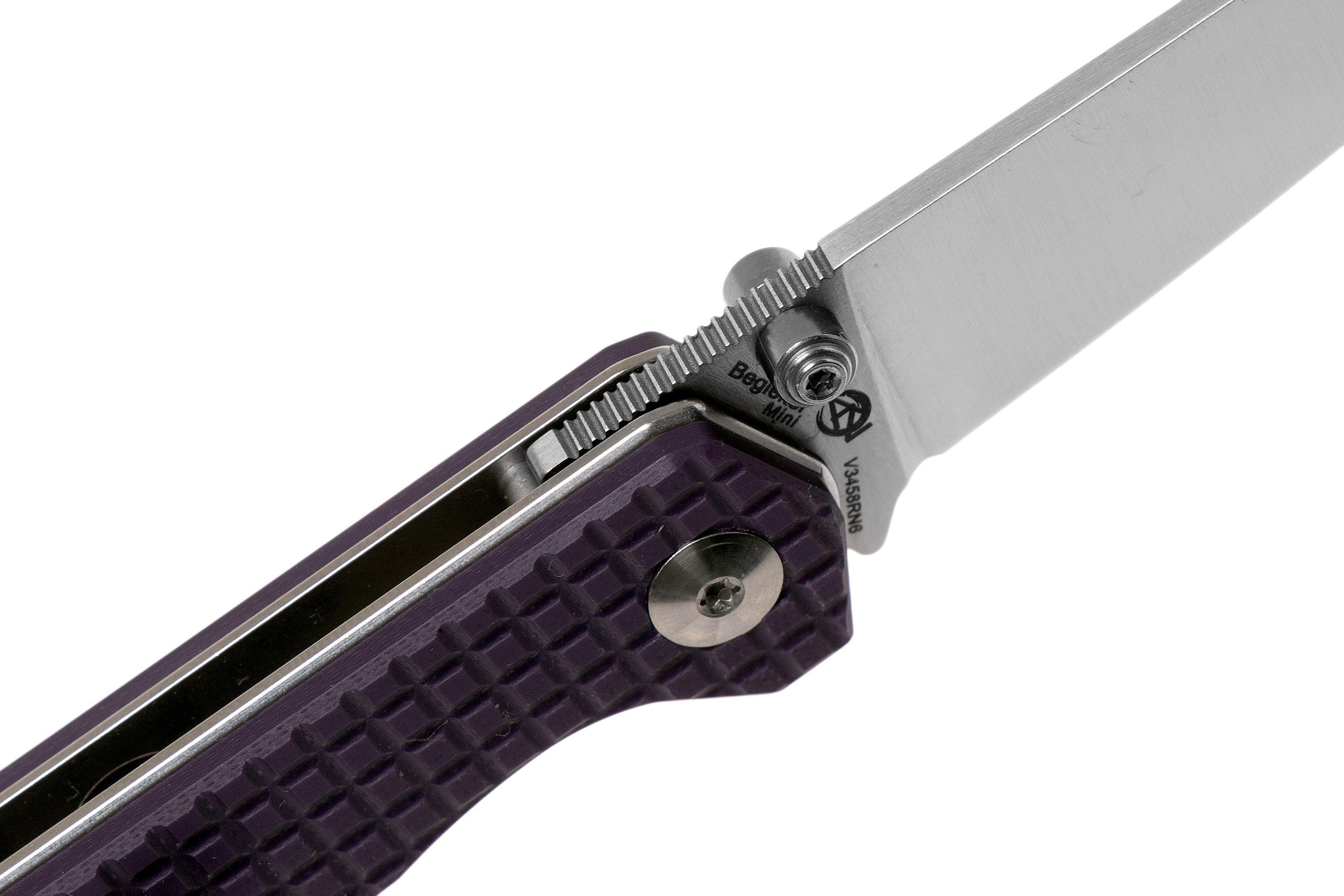 Kizer Begleiter Mini V3458RN5 N690, Purple G10, pocket knife, Azo ...