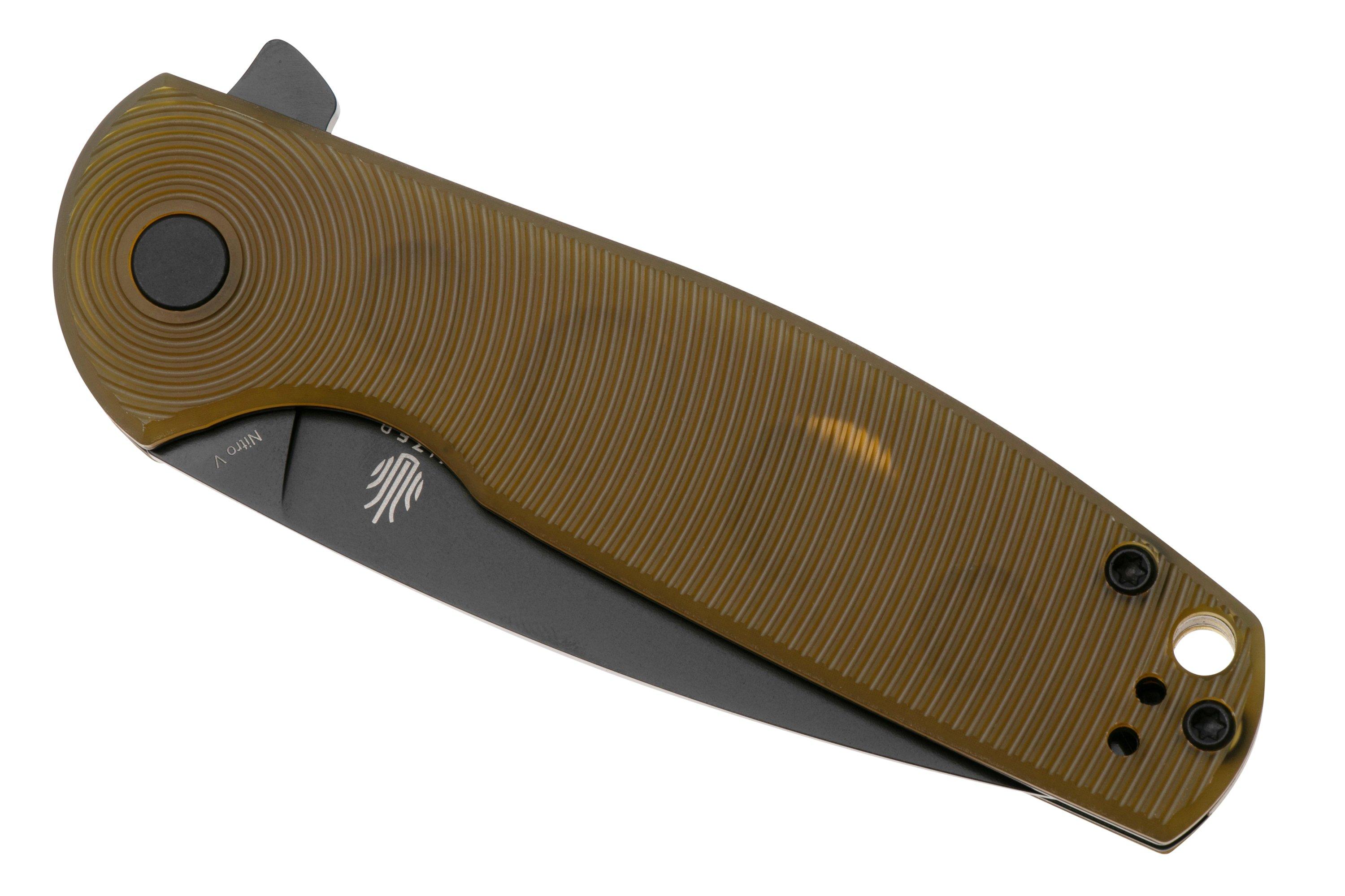 Kizer Gemini V3471A3, Black Nitro-V, Ultem, coltello da tasca, Ray ...