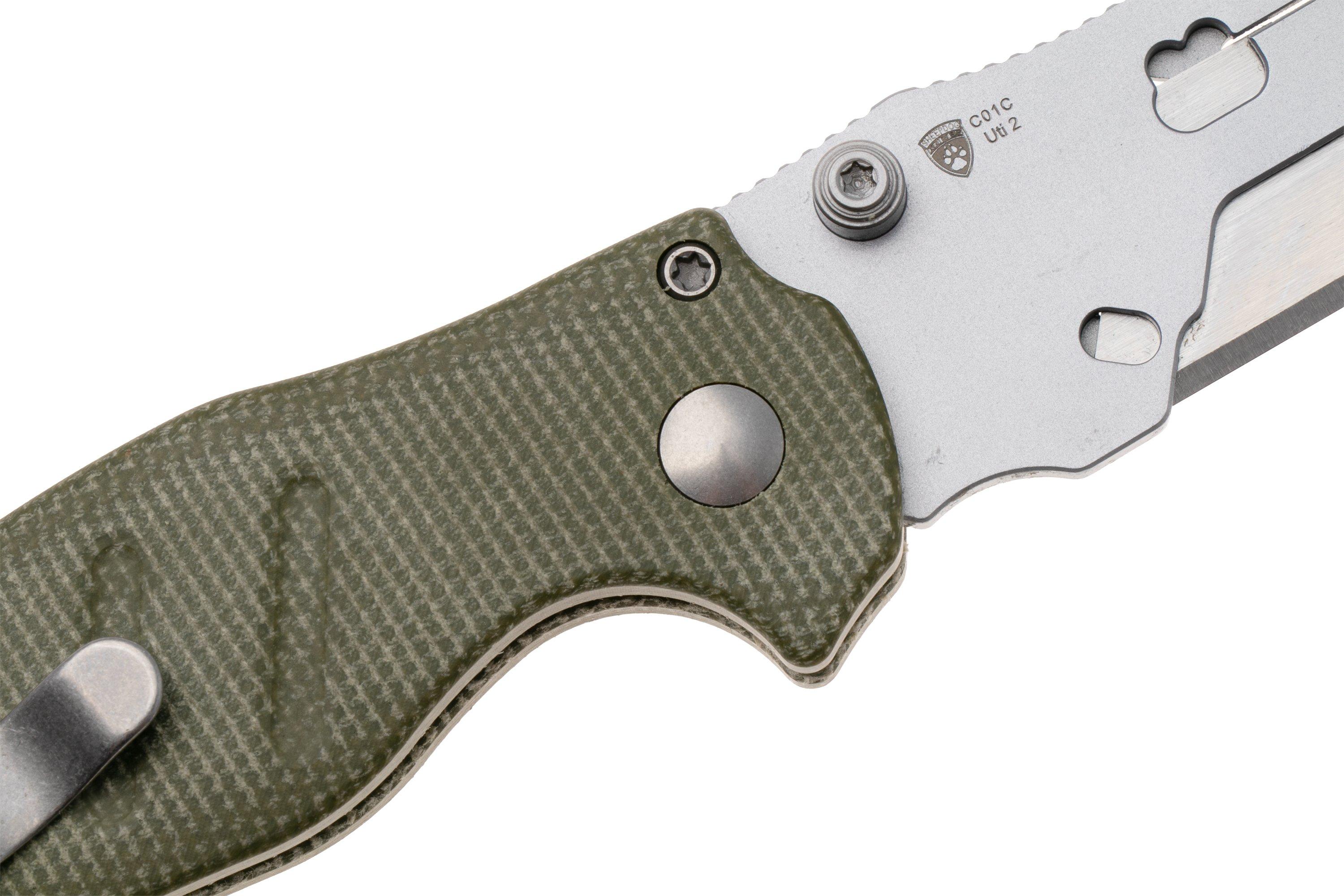 Kizer Vanguard C01C UTI 2 V3488-29JNA1 Green Micarta, coltello da tasca ...