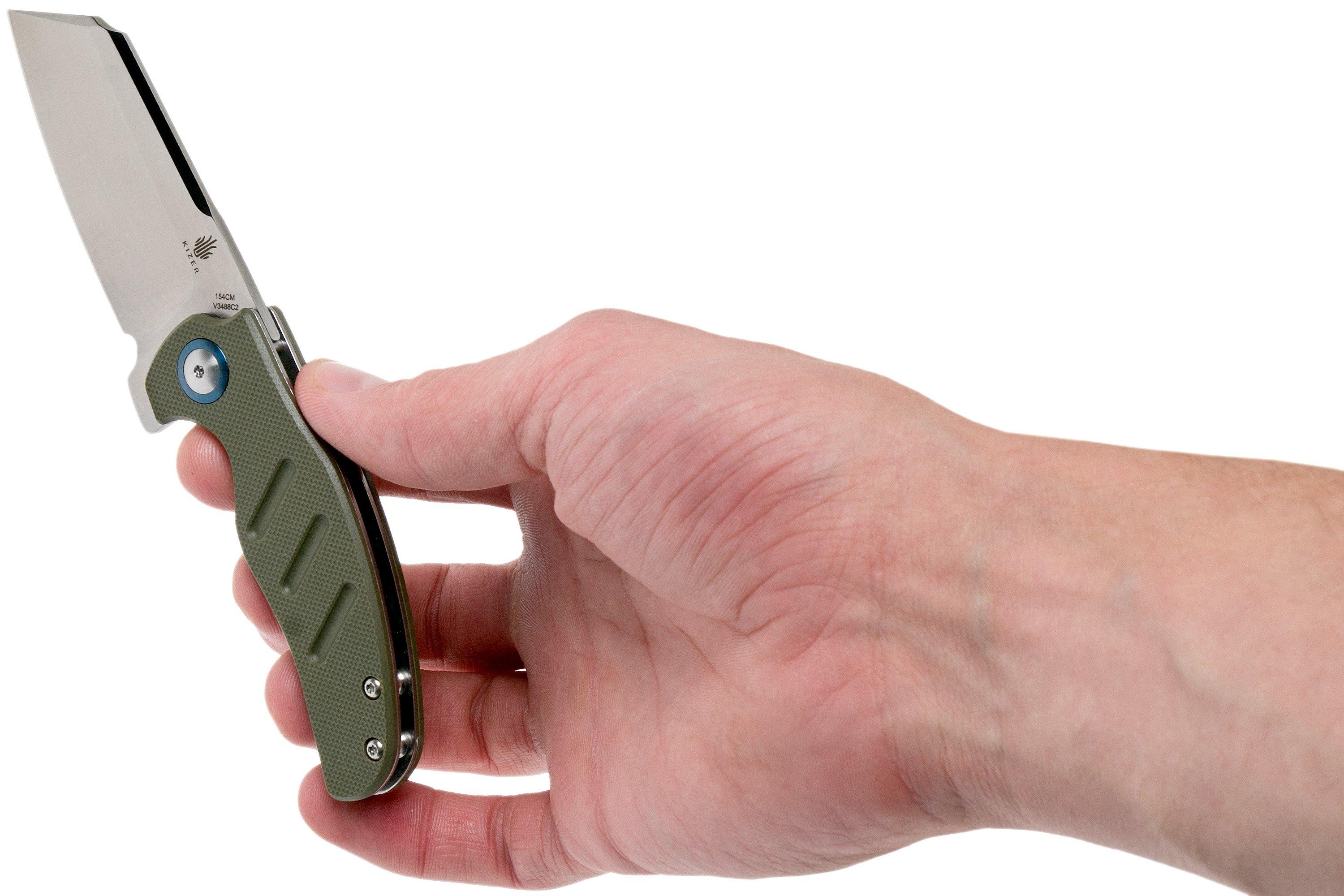 Kizer C01C Mini Sheepdog OD Green V3488C2 navalha | Compras vantajosas ...