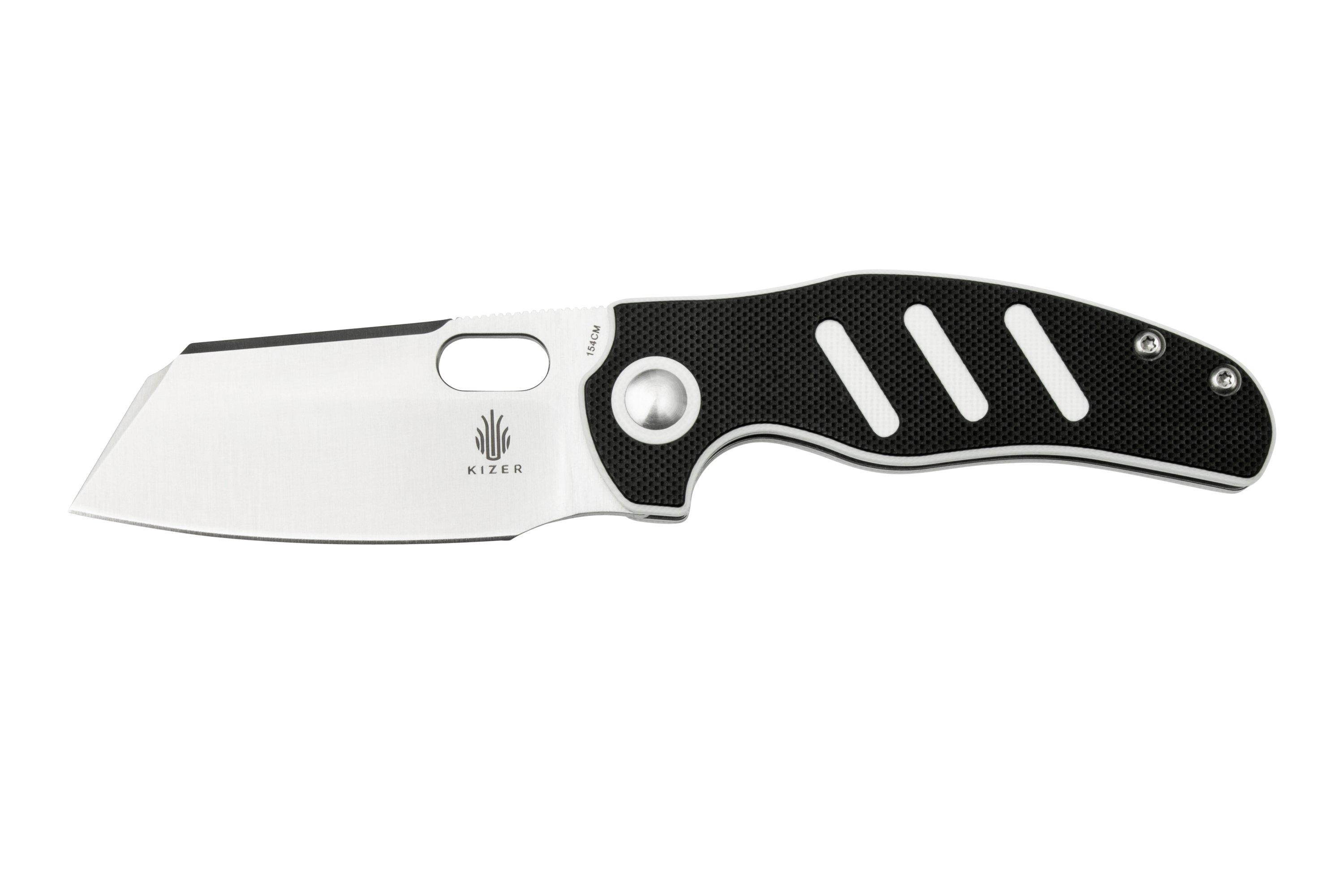 Kizer Vanguard Mini Sheepdog C01C V3488C7 Black and White Micarta ...