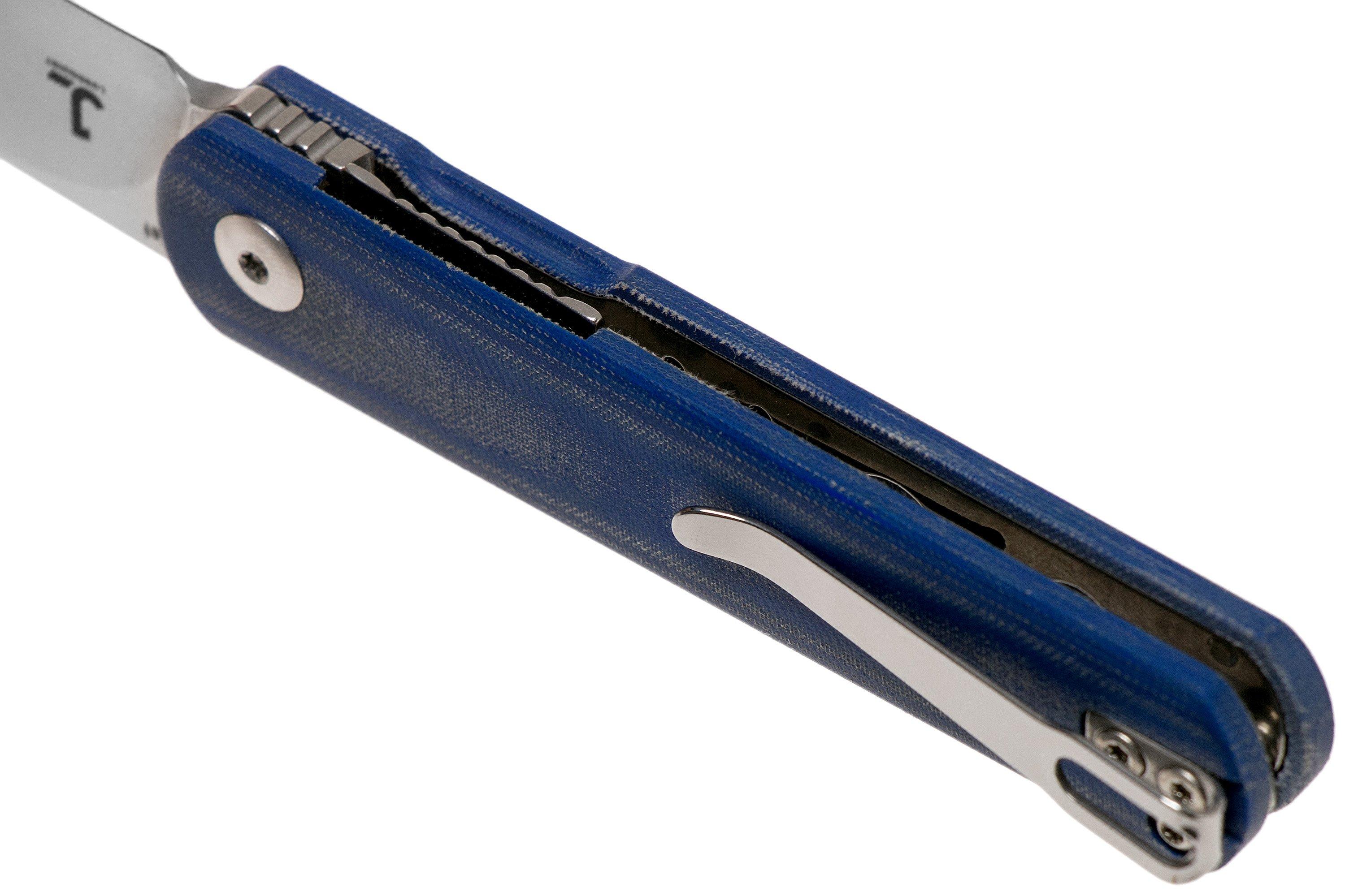 Kizer Feist V3499C1 Stonewashed 154CM, Denim Blue Micarta, pocket knife ...