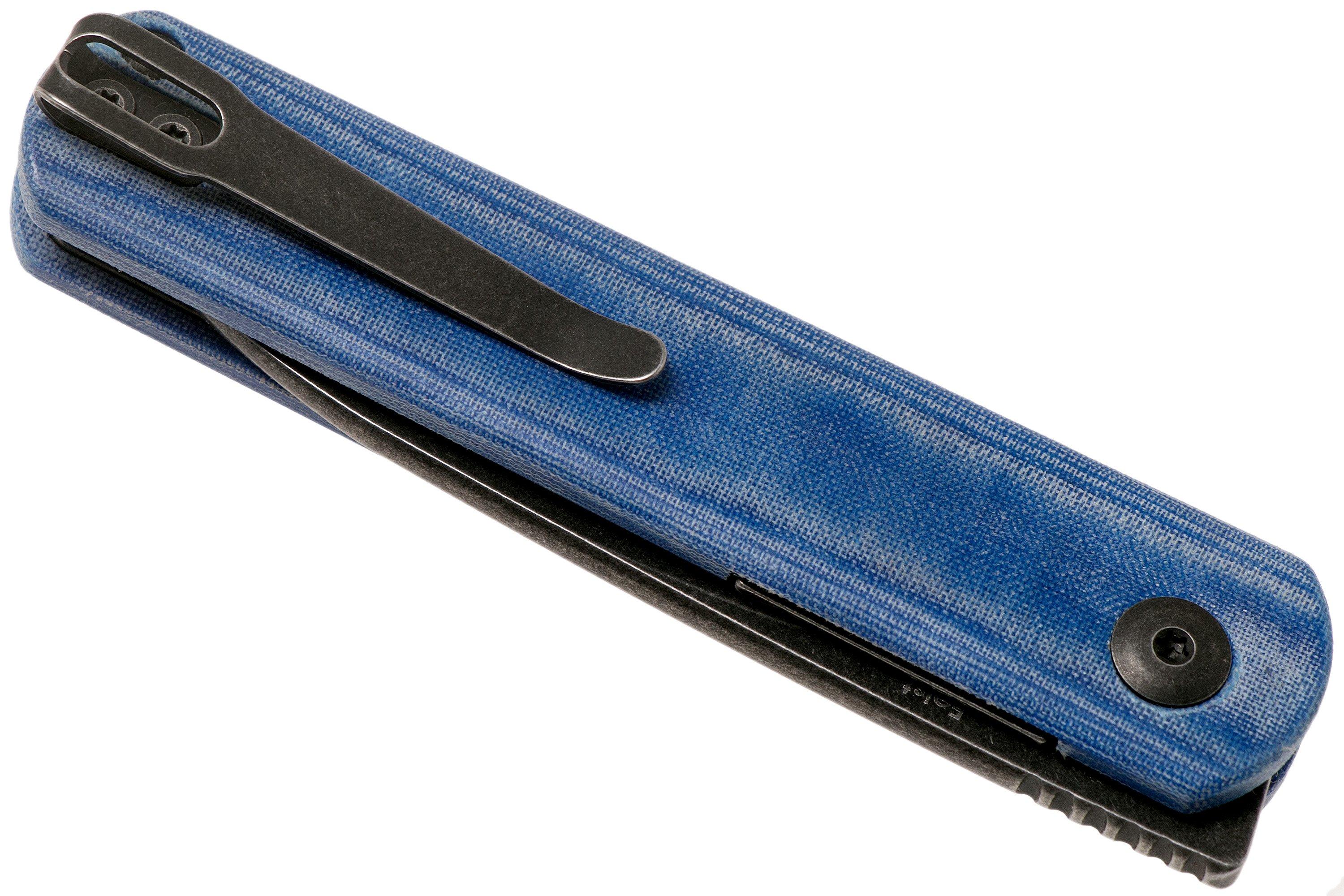 Kizer Feist V3499C2 Blackwashed 154CM, Denim Blue Micarta, navaja ...