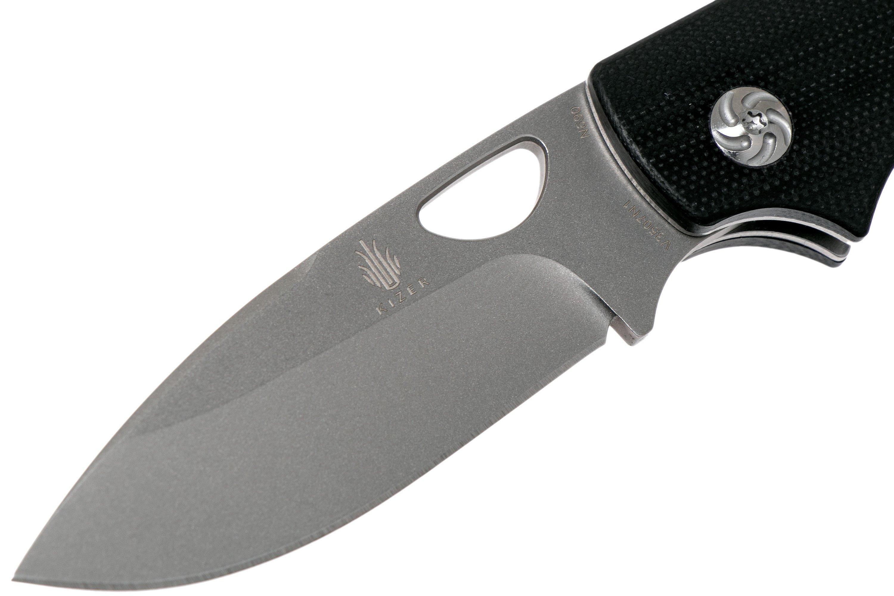 Kizer Vanguard Zipslip V3507N1 black pocket knife, Michael Vagnino ...