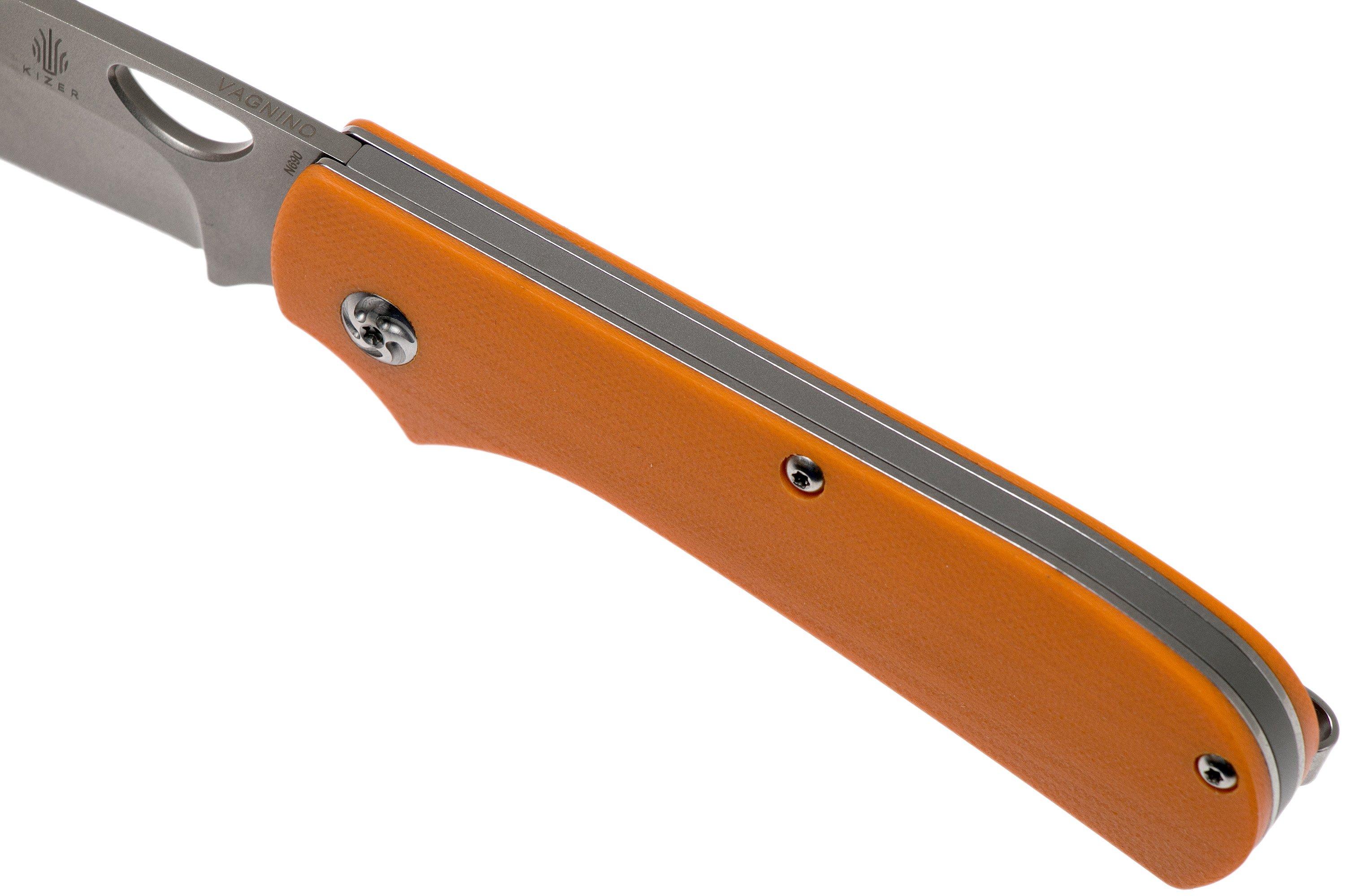 Kizer Vanguard Zipslip V3507N2 orange pocket knife, Michael Vagnino ...