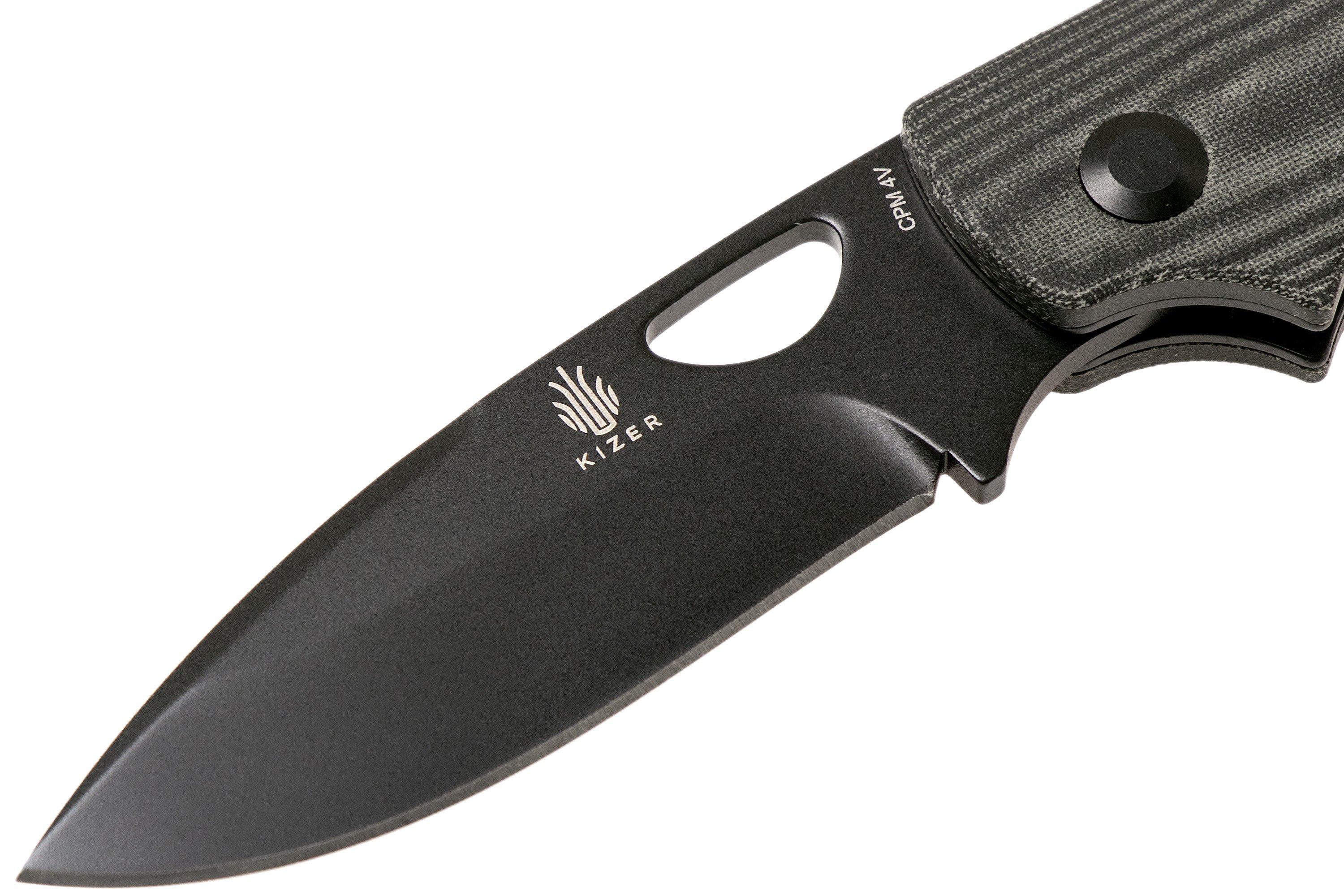 Kizer Zipslip V3507N4 Black CPM4V, Micarta, pocket knife, Michael ...