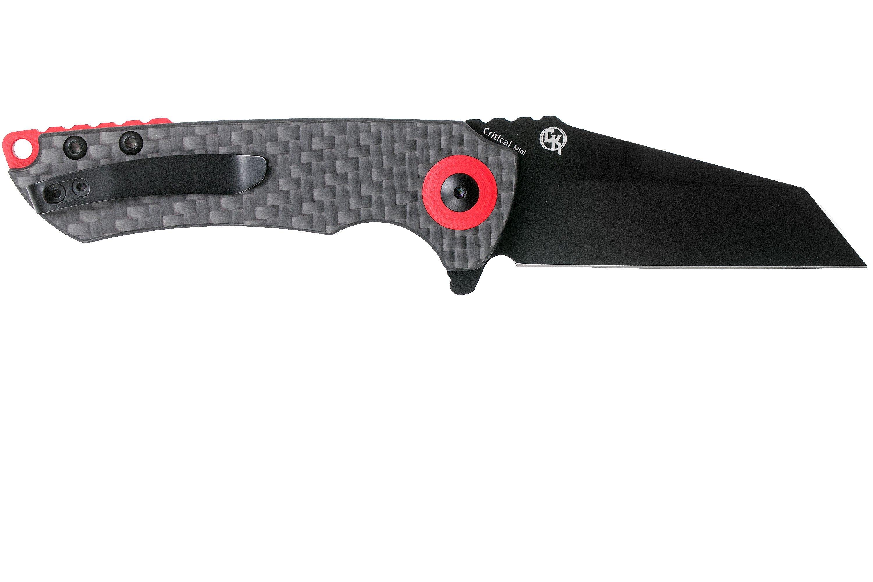 Kizer Vanguard Critical Mini, CPM 3V, Carbon, V3508A1 pocket knife ...