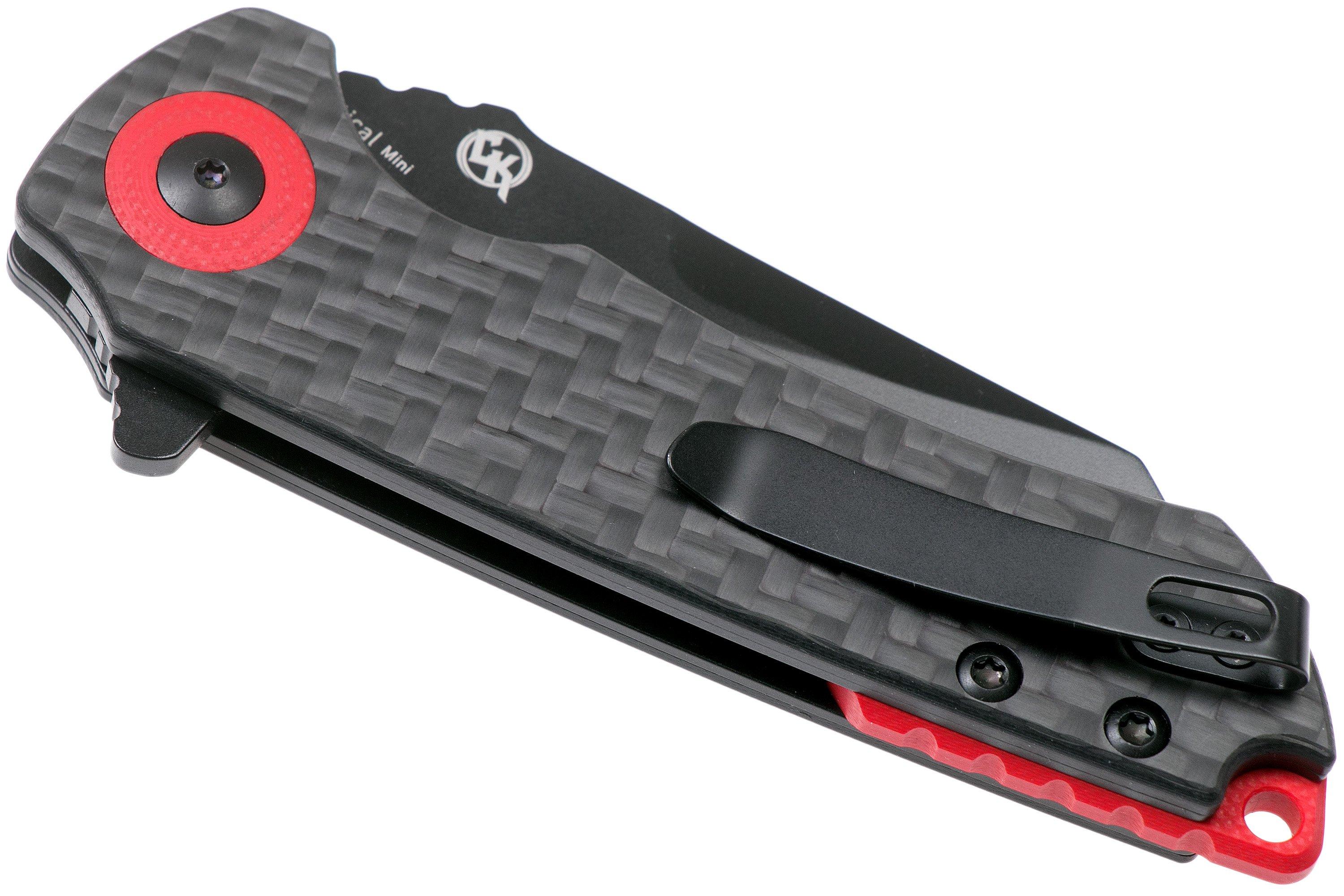 Kizer Vanguard Critical Mini, CPM 3V, Carbon, V3508A1 pocket knife ...