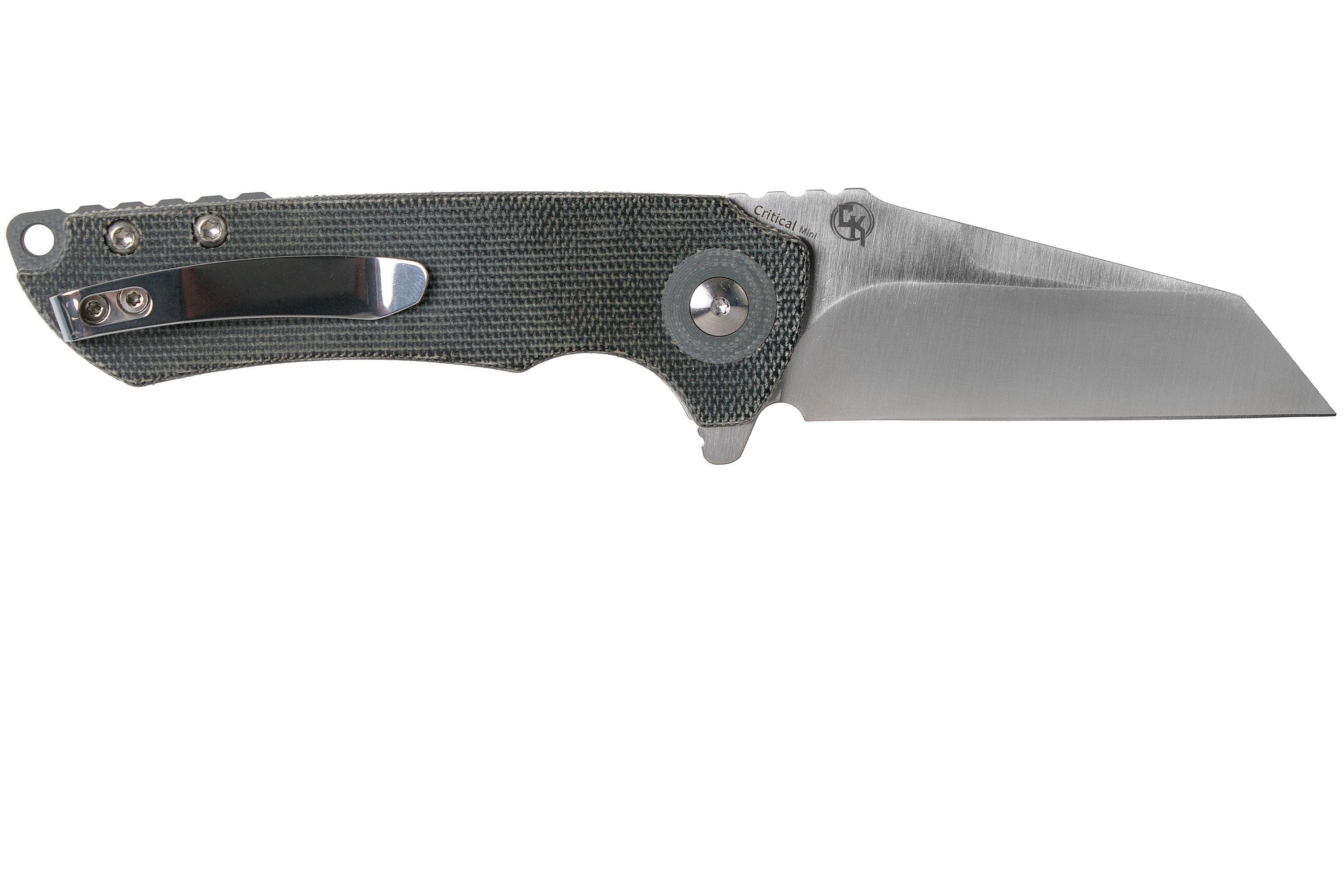 Kizer Vanguard Critical Mini, Micarta, CPM 3V, V3508A2 pocket knife ...