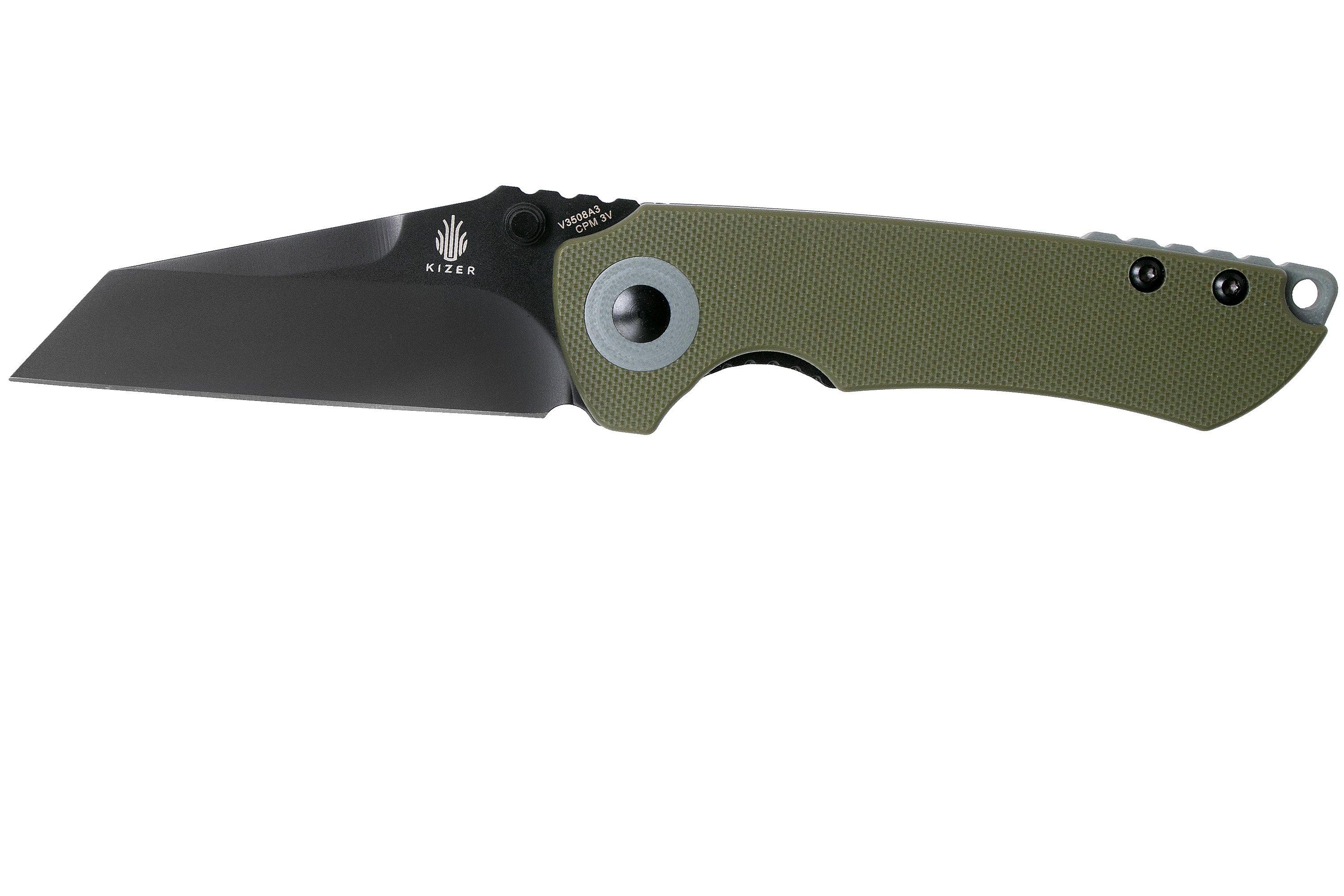 Kizer Vanguard Critical Mini, G10, CPM 3V, V3508A3 pocket knife ...
