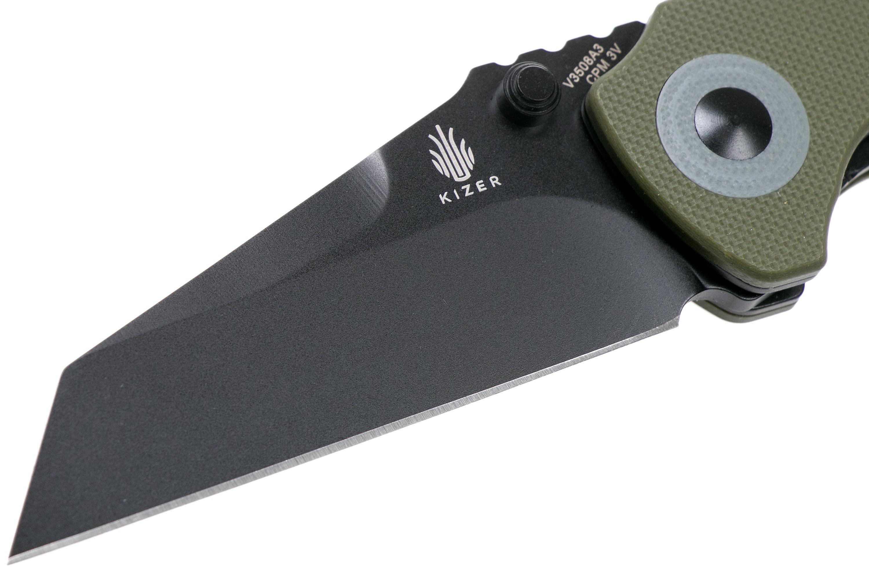 Kizer Vanguard Critical Mini, G10, CPM 3V, V3508A3 pocket knife ...