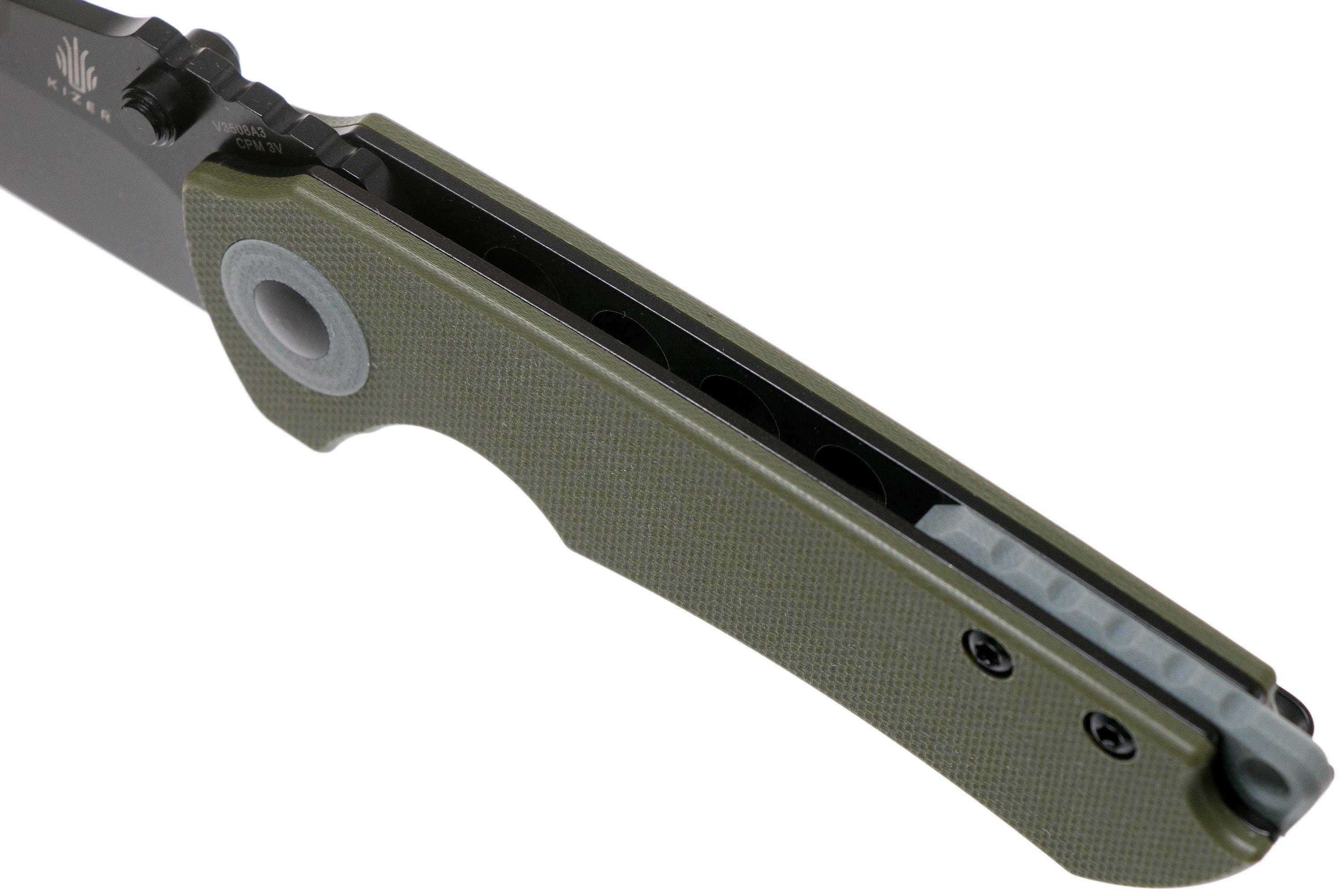 Kizer Vanguard Critical Mini, G10, CPM 3V, V3508A3 pocket knife ...