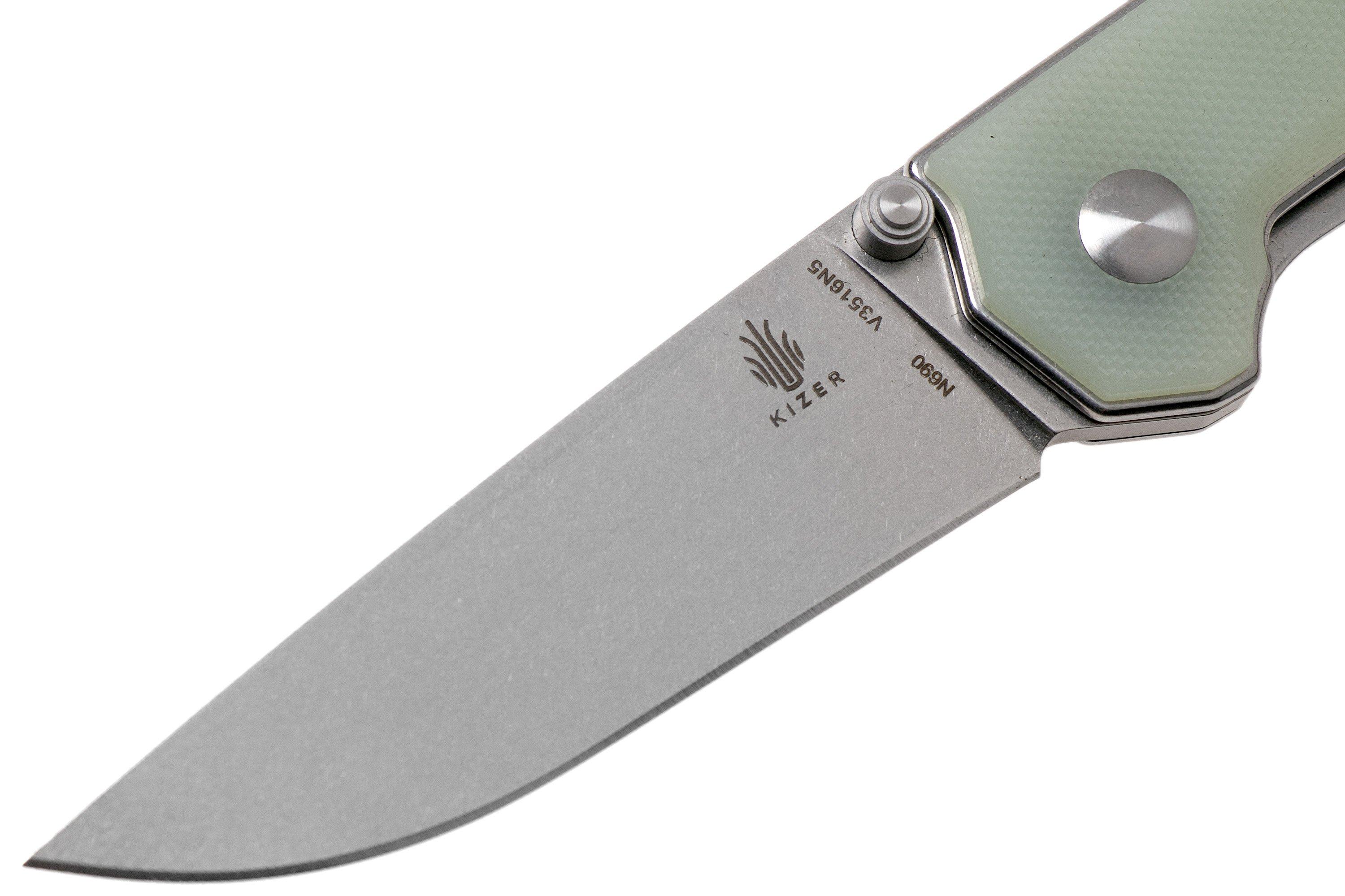 Kizer Vanguard Domin Mini V3516N5 Transparant G10 pocket knife ...