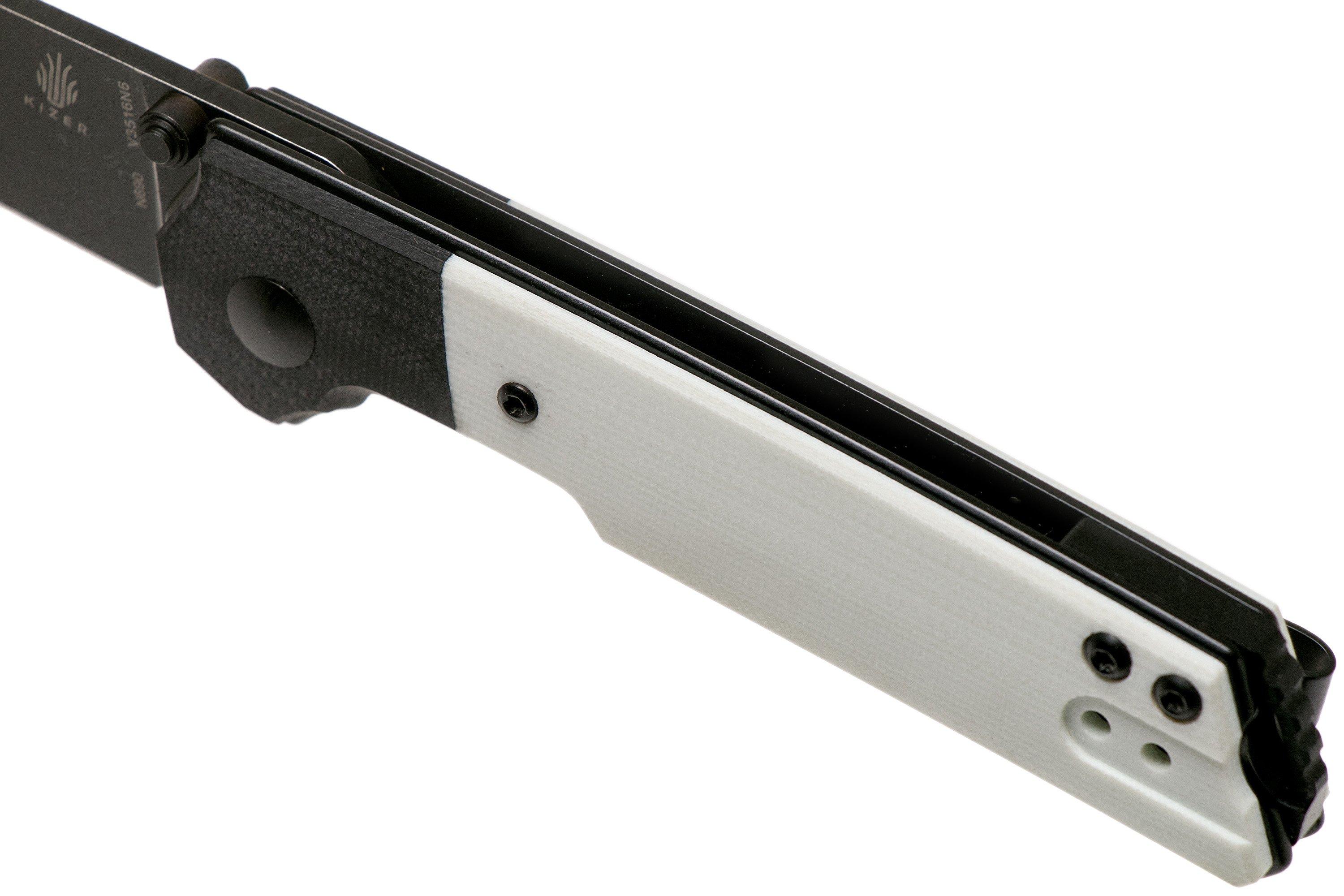 Kizer Vanguard Domin Mini V3516N6 Black & White G10 pocket knife ...