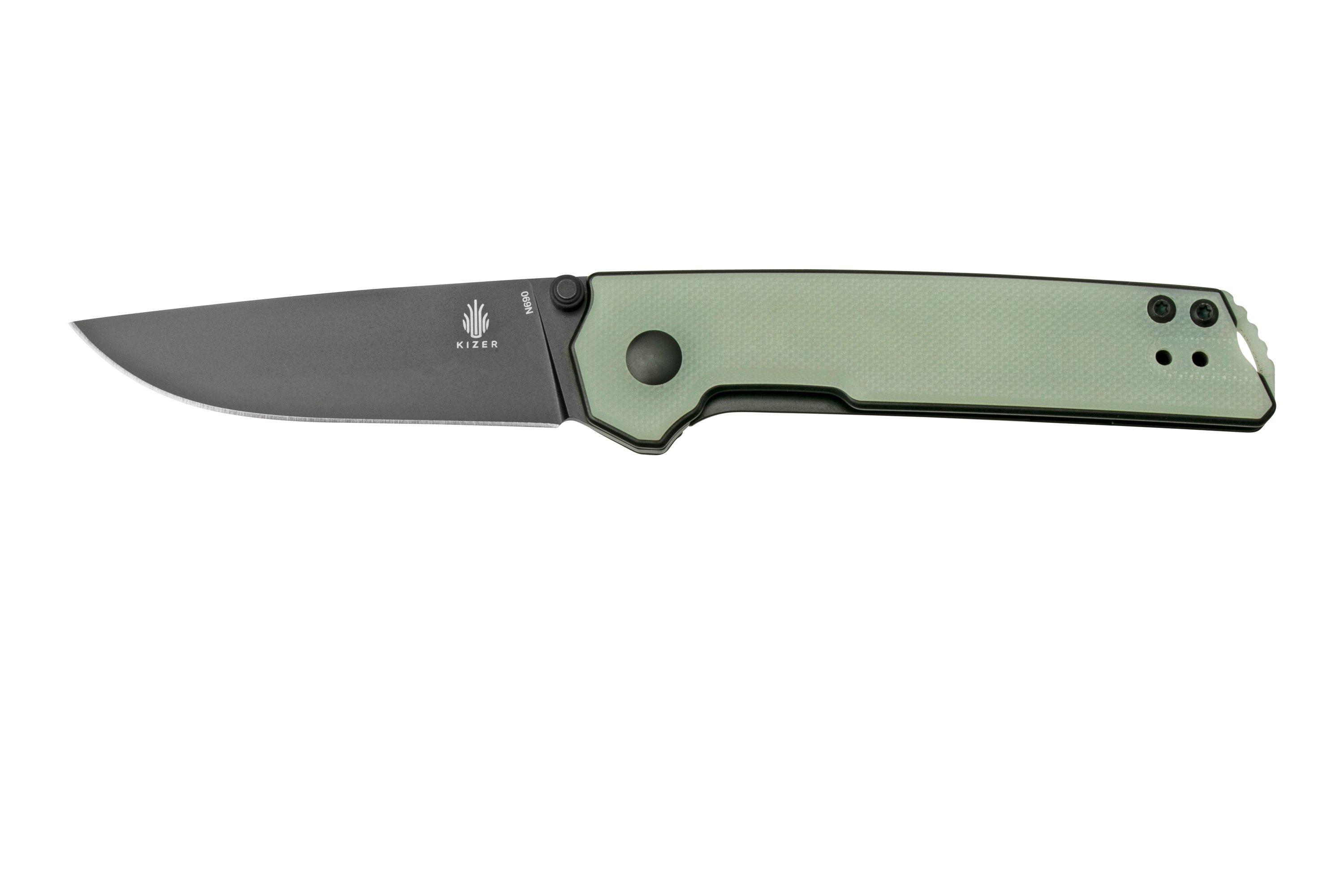 Kizer Domin Mini V3516N7 Transparant G10, pocket knife | Advantageously ...