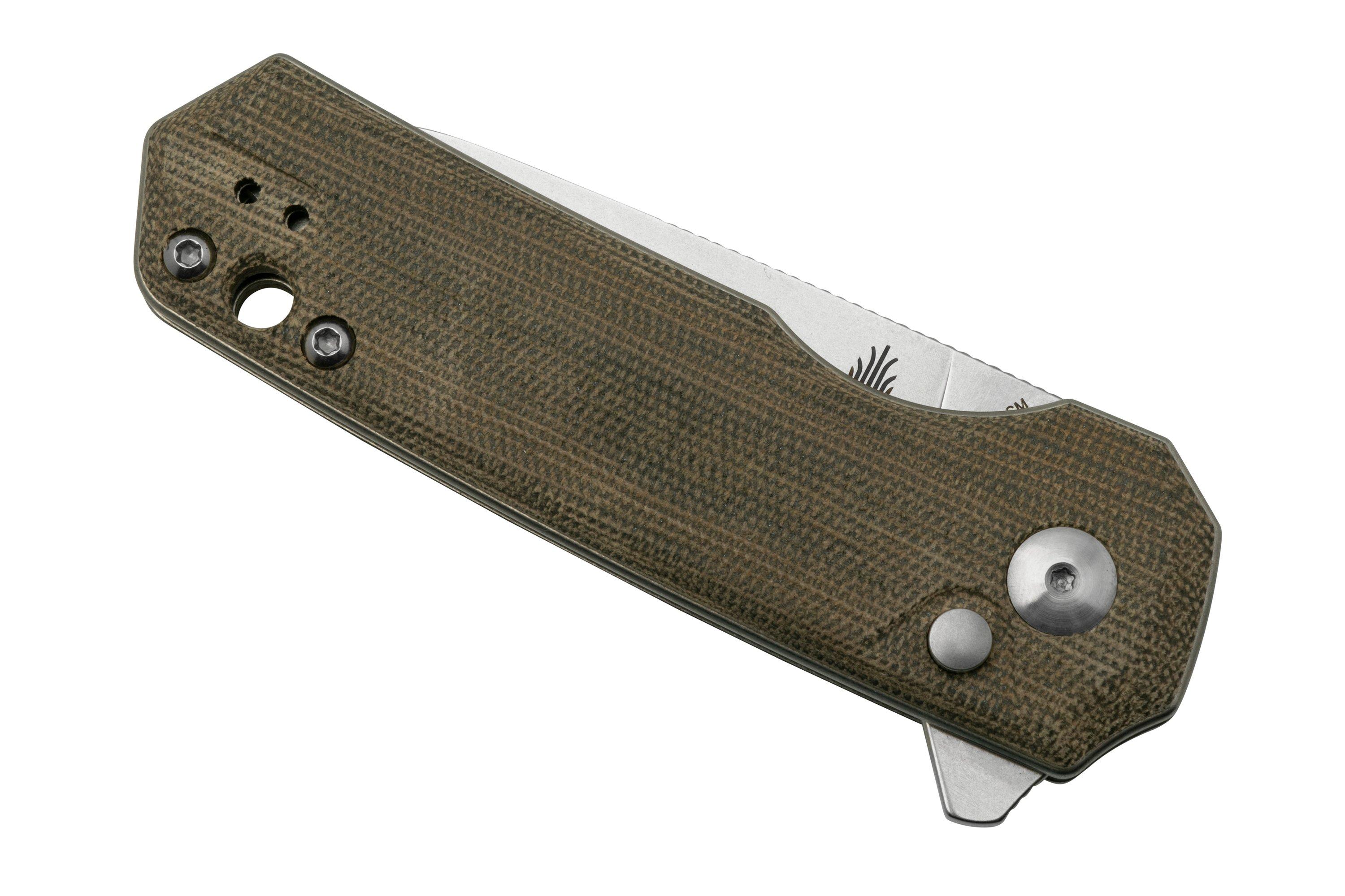 Kizer Lieb M V3541C1, Green Micarta, 154CM zakmes, Azo design ...